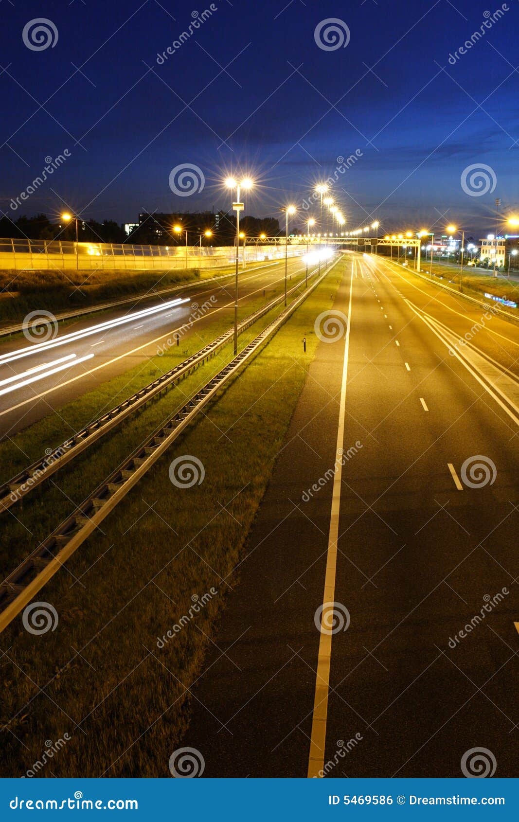 Highway at Midnight stock photo. Image of road, automobile - 5469586