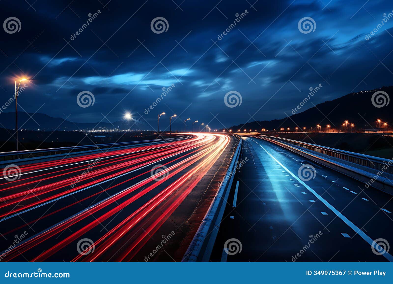 Highway with Motion Blur and Modern Cityscape in Shanghai Stock Image ...