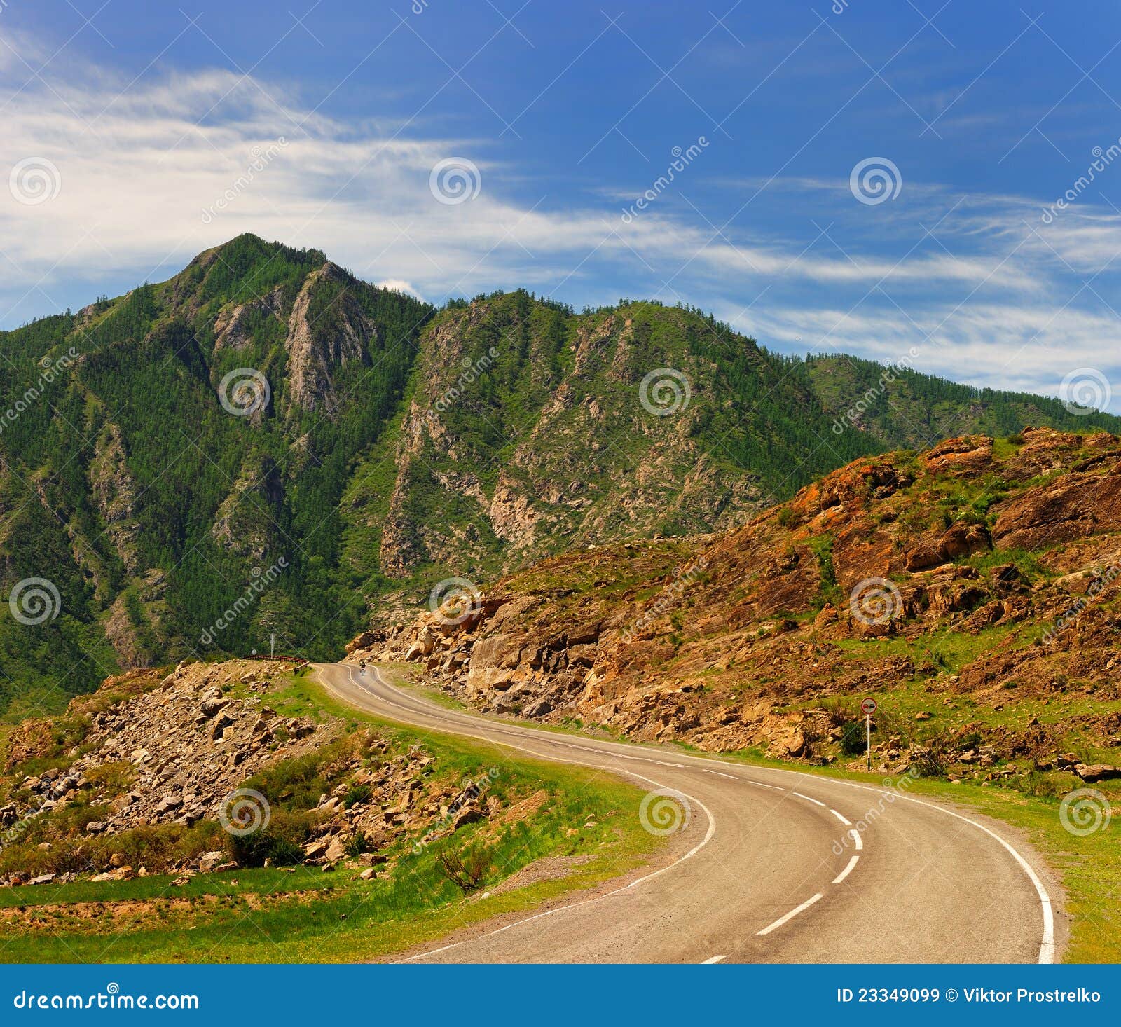 Highway in mountains stock image. Image of rocks, rockies - 23349099