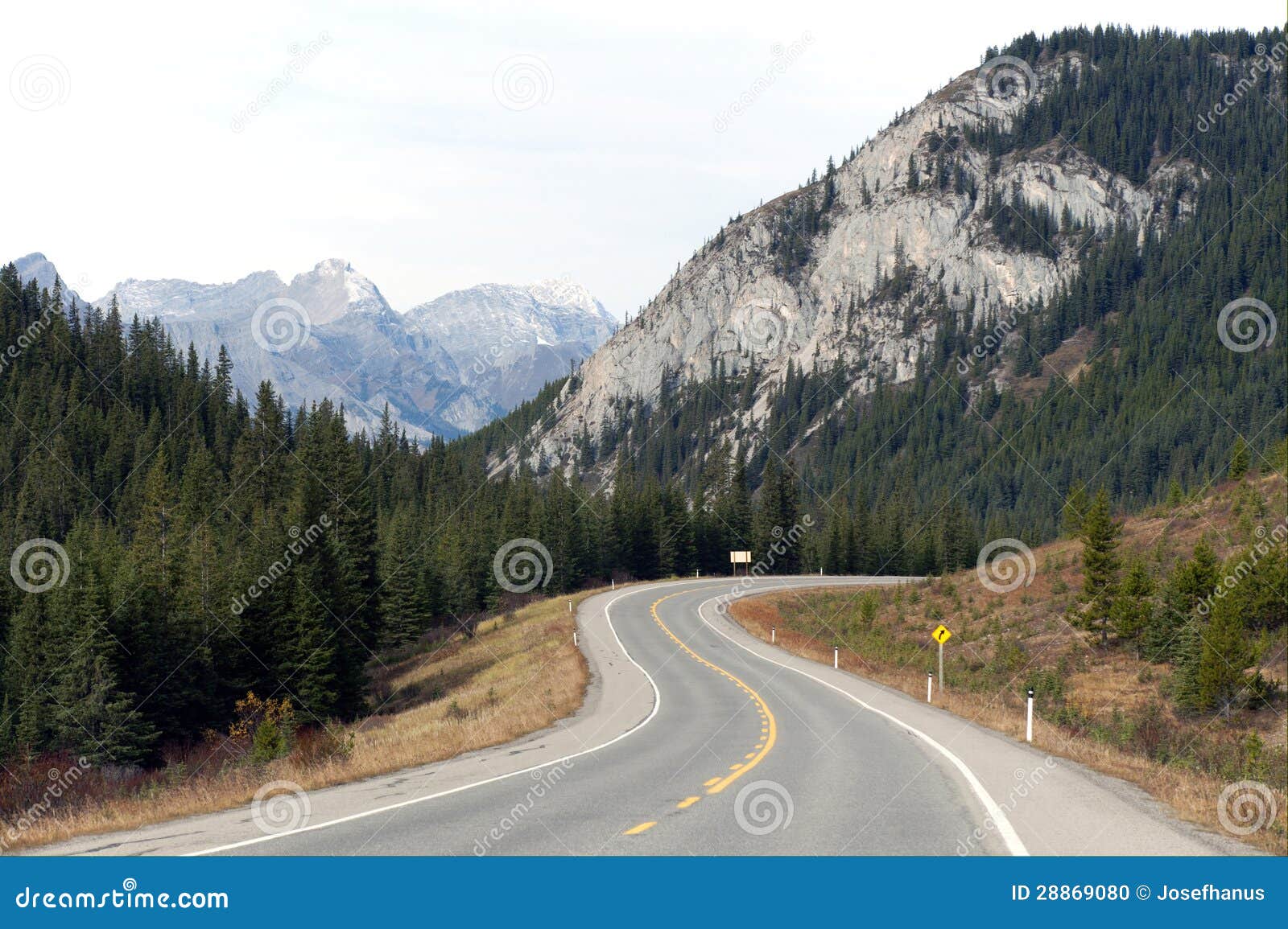 Highway in the Mountains, Alberta Stock Photo - Image of destination ...
