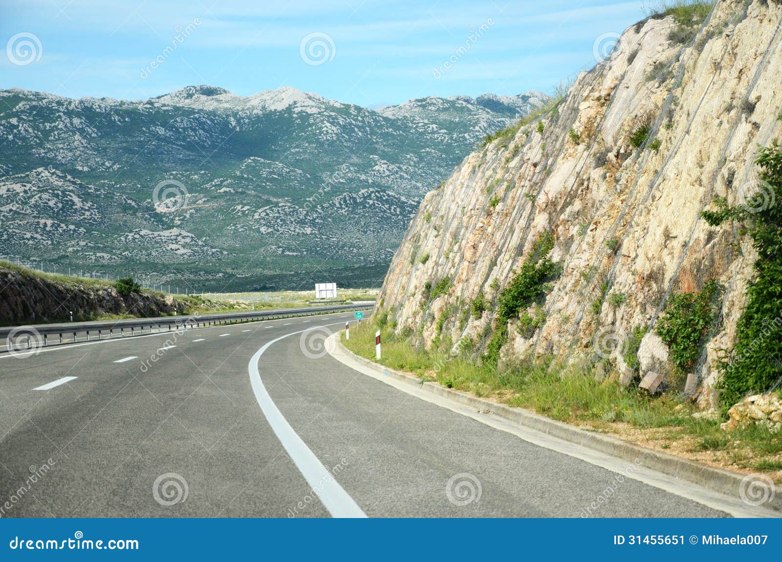 Highway through the Mountains Stock Image - Image of haulage, driving ...