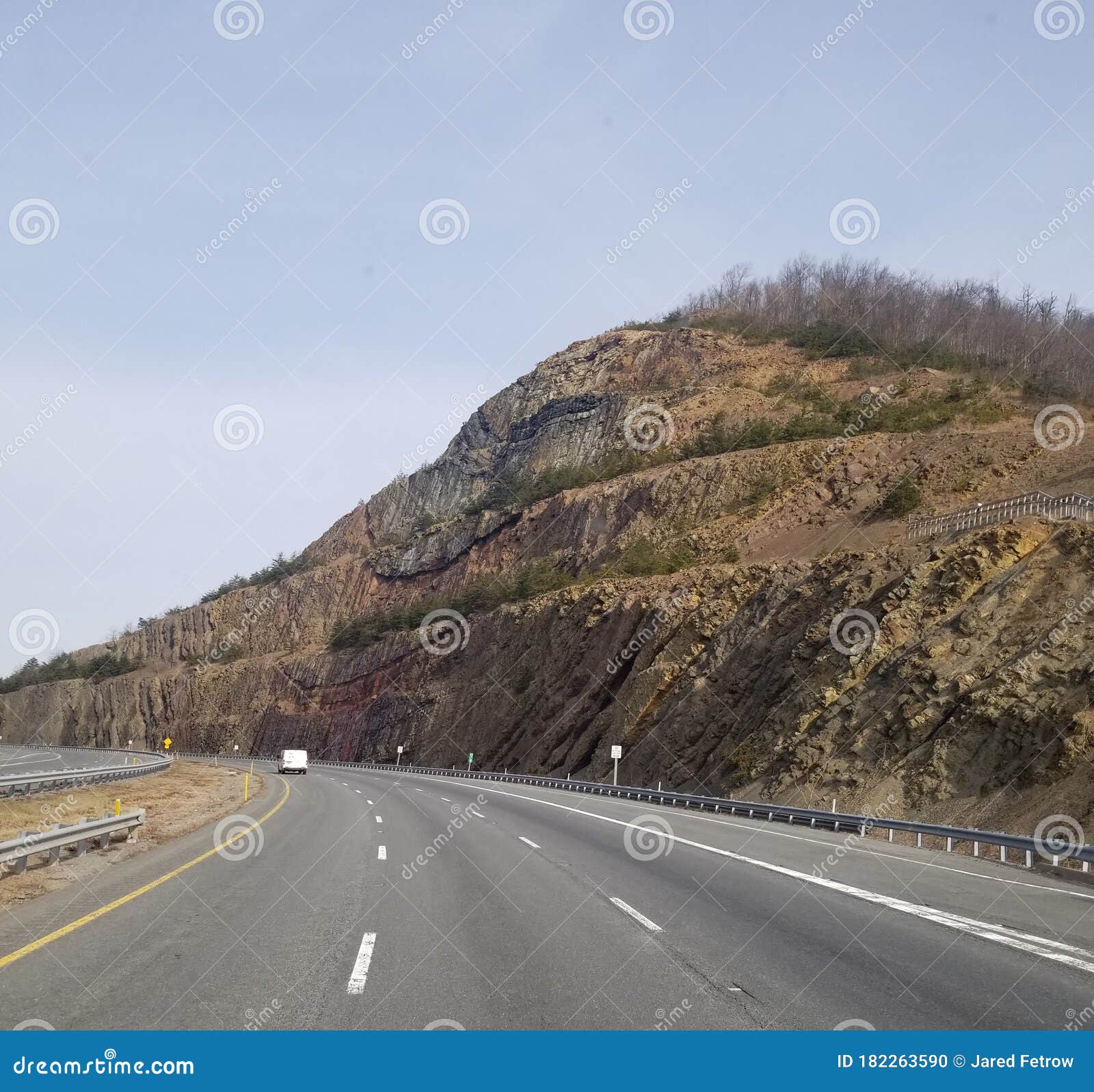 Highway mountaintop view stock photo. Image of highway - 182263590