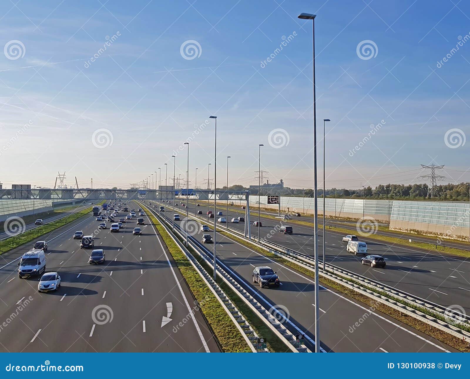 Highway A1 Near Amsterdam in the Netherlands Editorial Stock Photo ...
