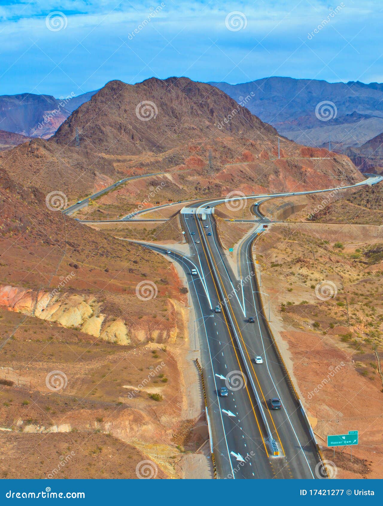 Highway in Nevada stock image. Image of scene, road, mead - 17421277