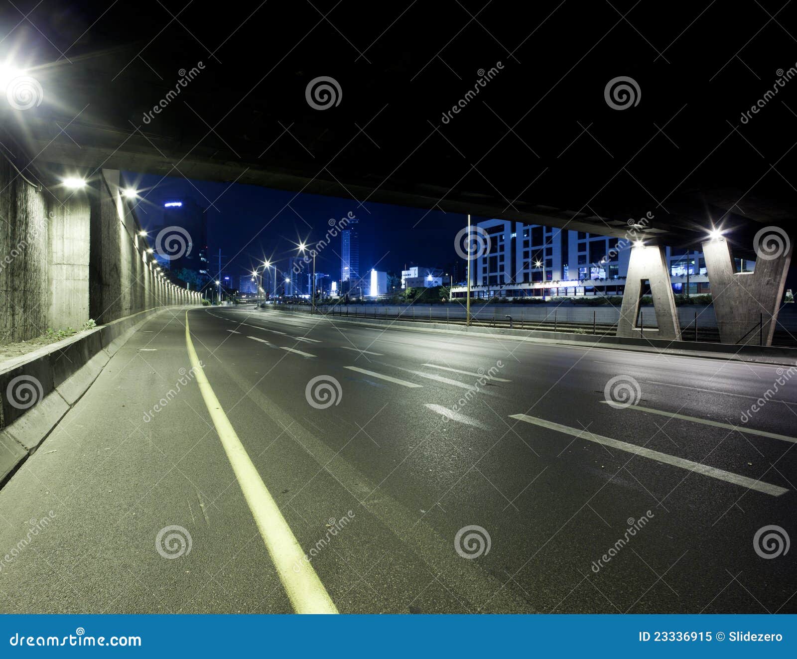 Highway at Night stock image. Image of journey, highway - 23336915