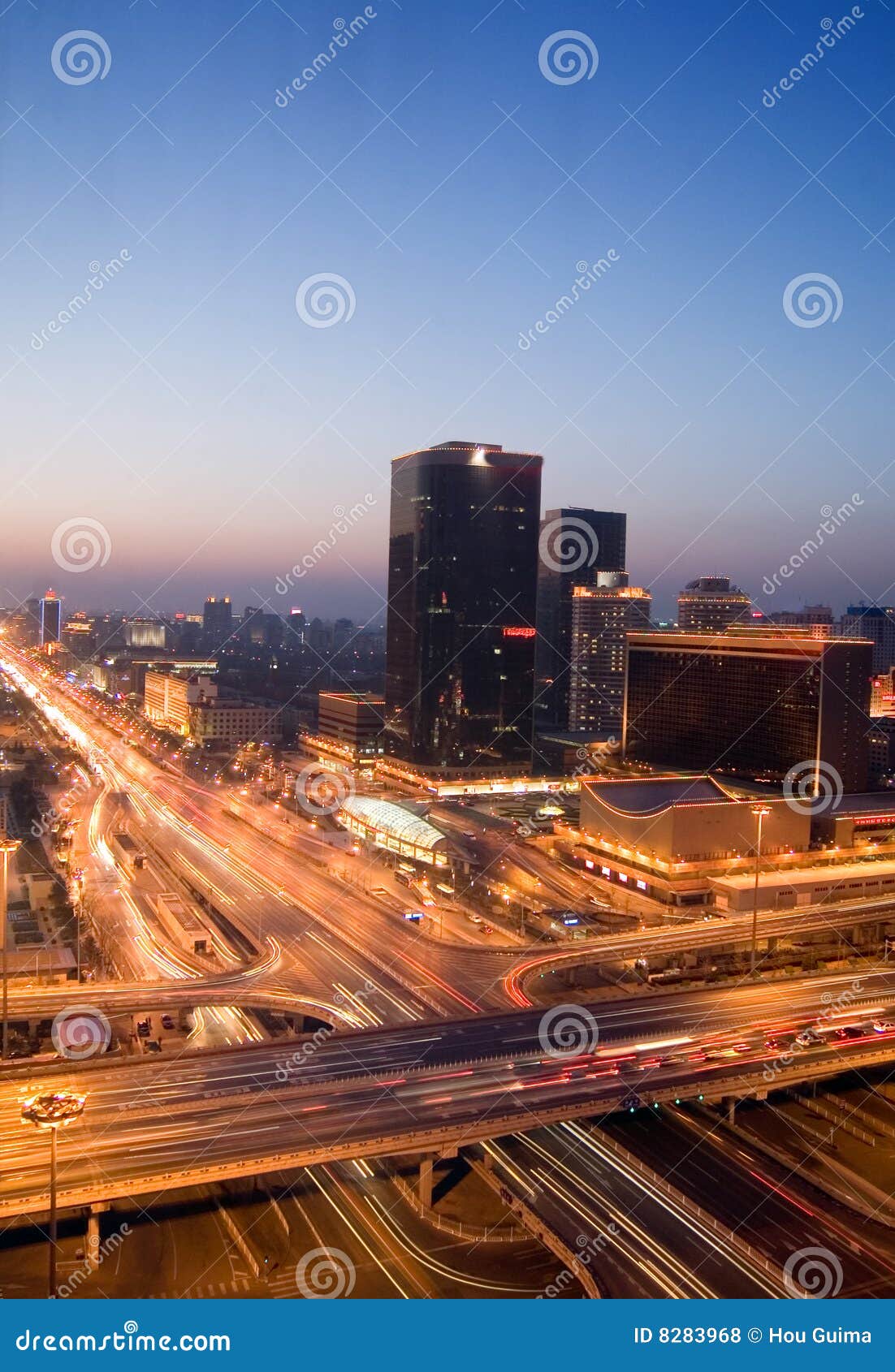 Highway at Night stock photo. Image of highway, interstate - 8283968