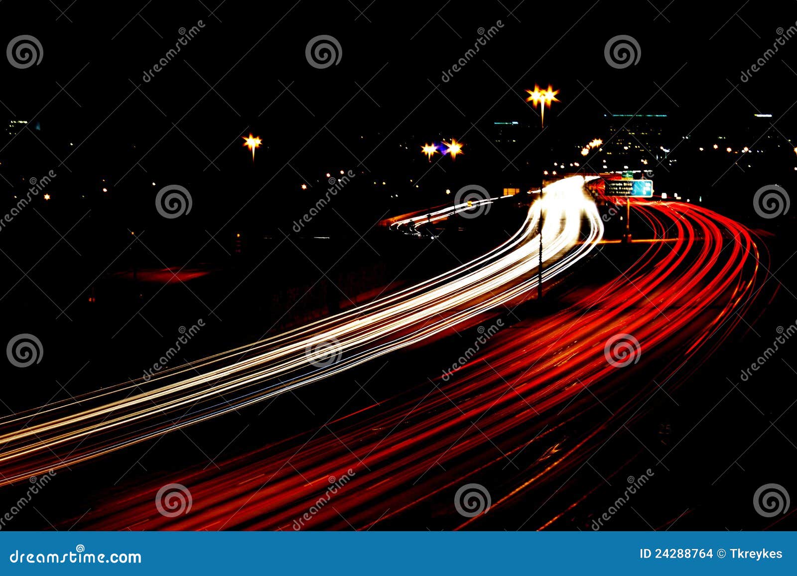 Highway Night Traffic stock photo. Image of move, night - 24288764