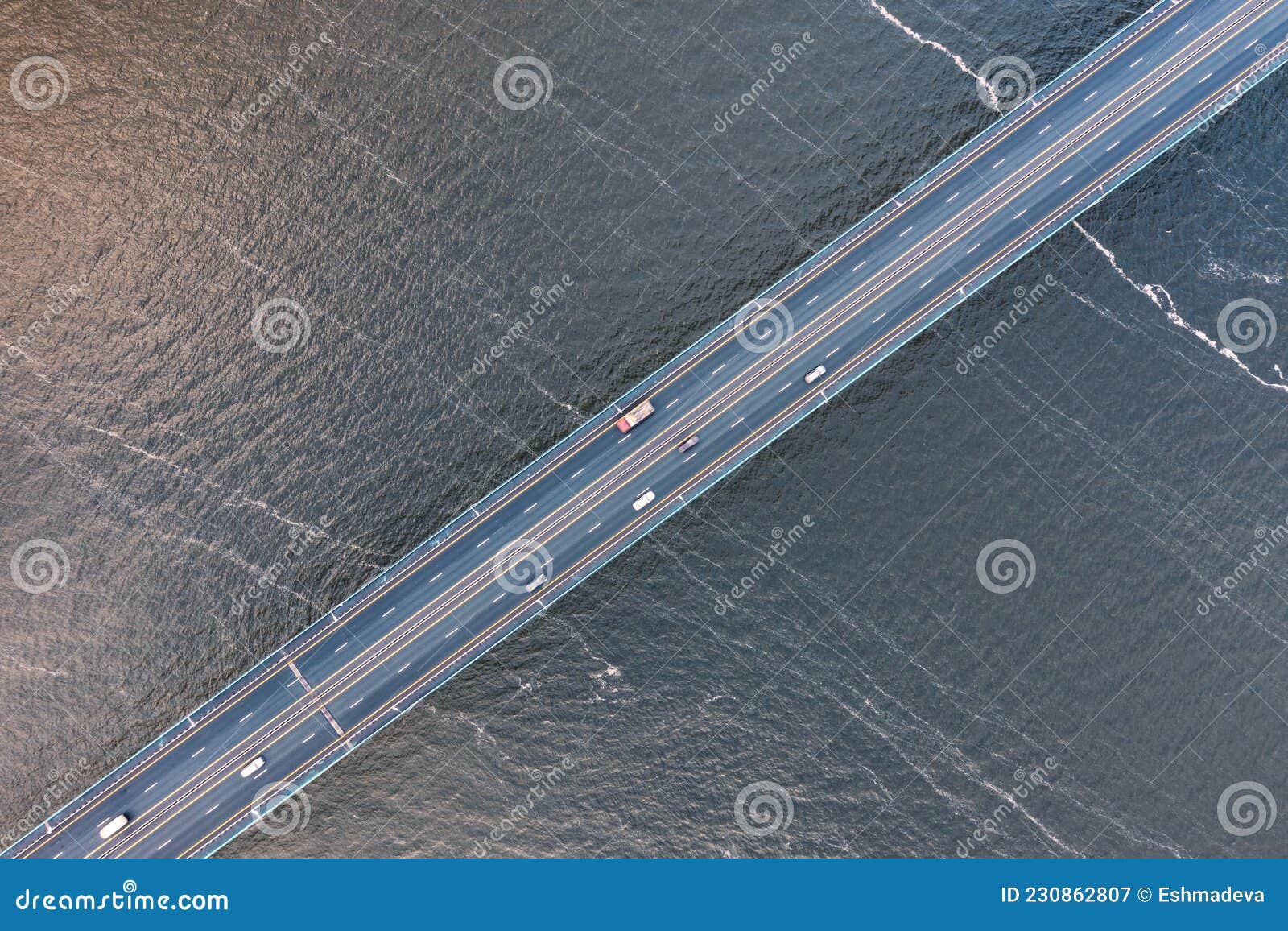 Highway Over Rippled Water Surface Top View Stock Image - Image of ...