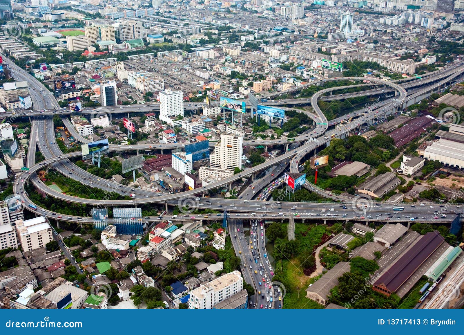 Highway overpass stock image. Image of interstate, direction - 13717413