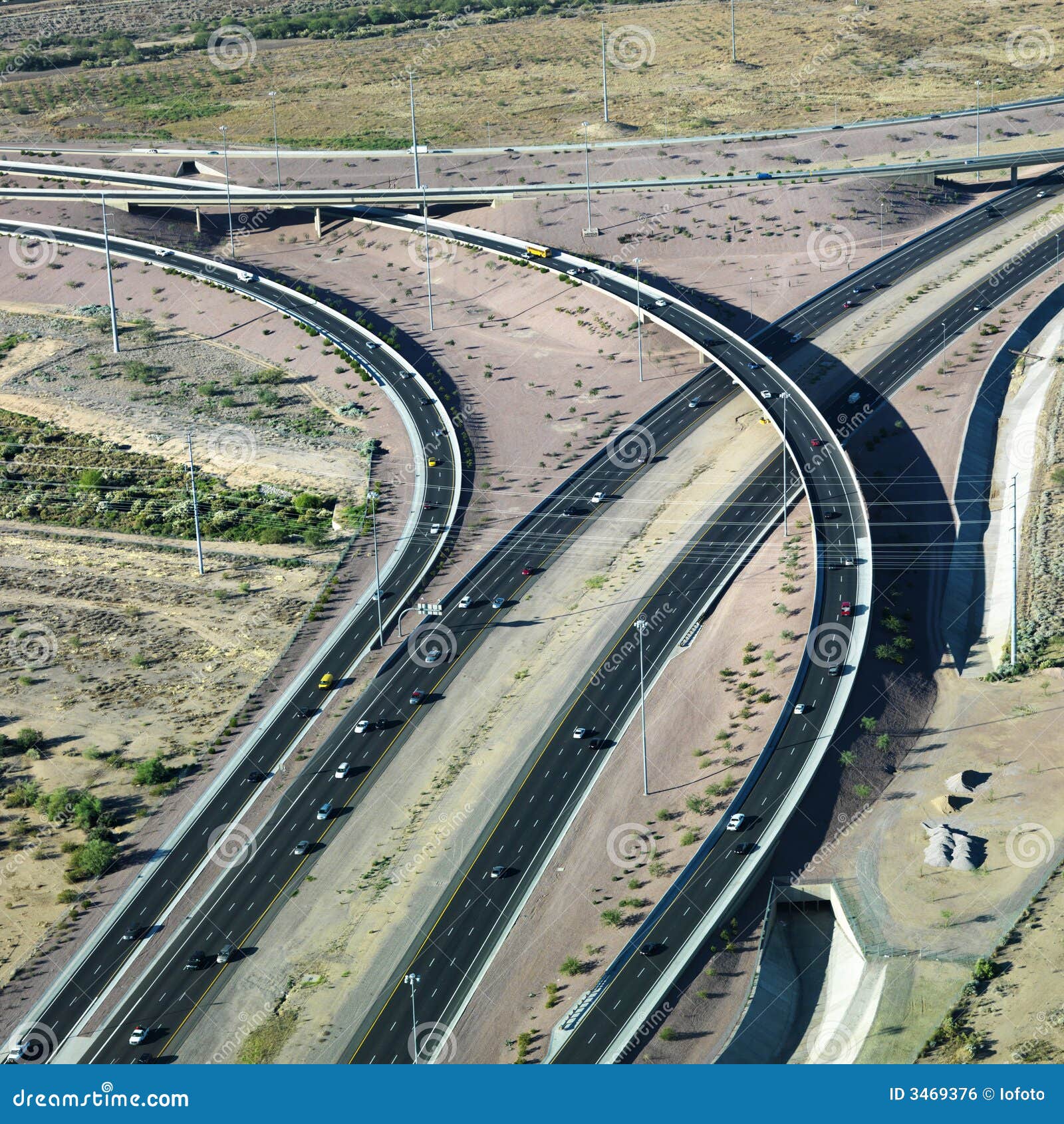Highway and overpass. stock photo. Image of pima, automobile - 3469376