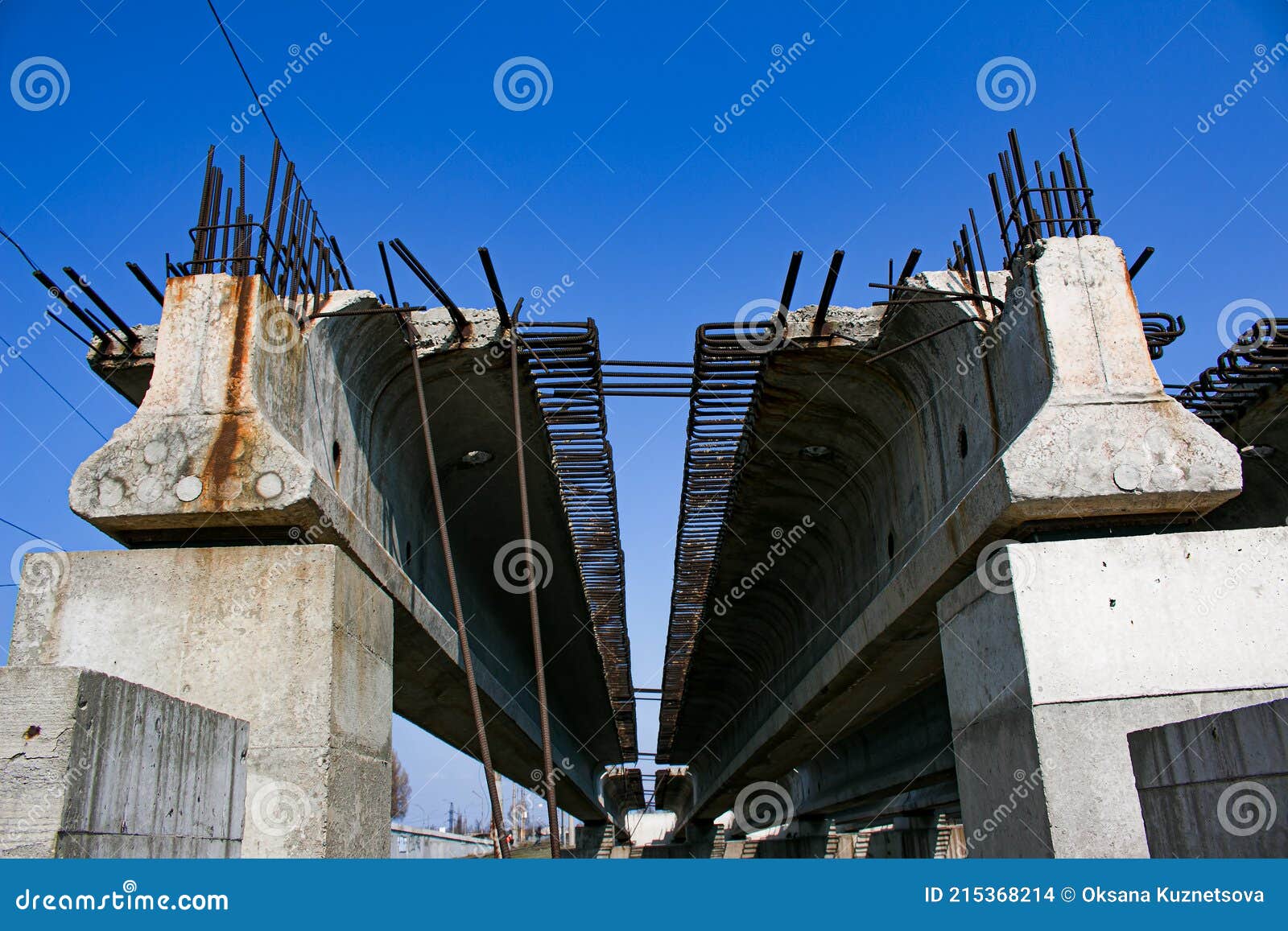 Highway Overpass Construction. Stock Photo - Image of concrete, outdoor ...