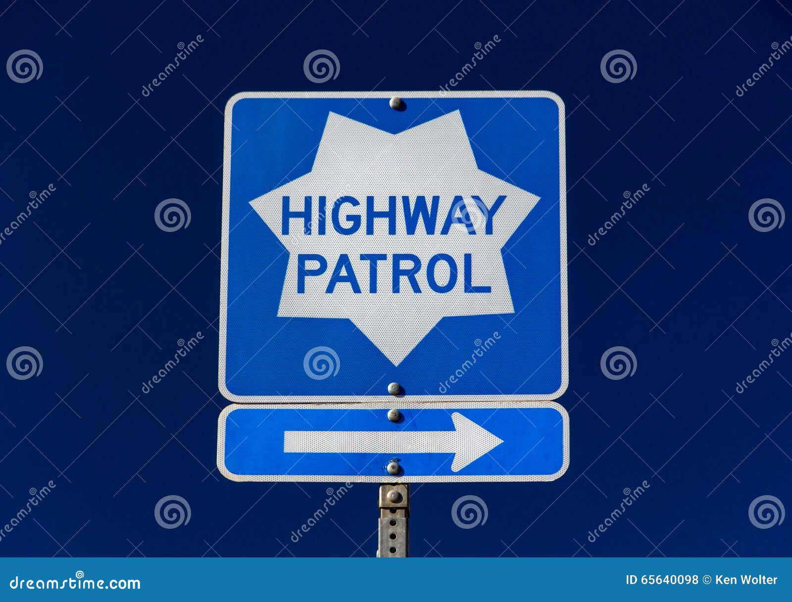 Highway Patrol Sign stock photo. Image of signpost, traffic - 65640098