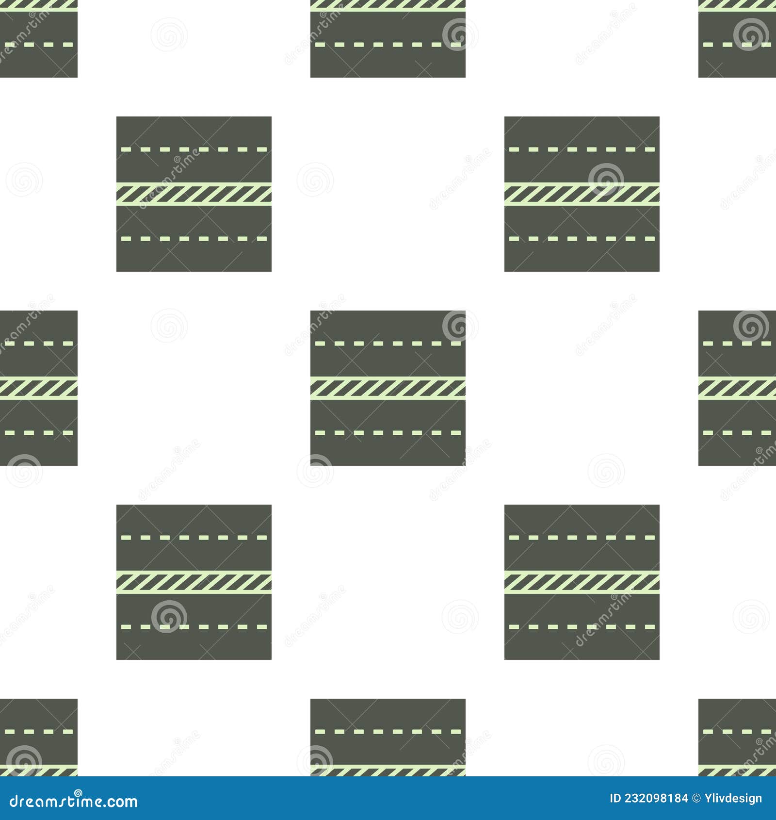 Highway Pattern Seamless Vector Stock Vector - Illustration of repeat ...