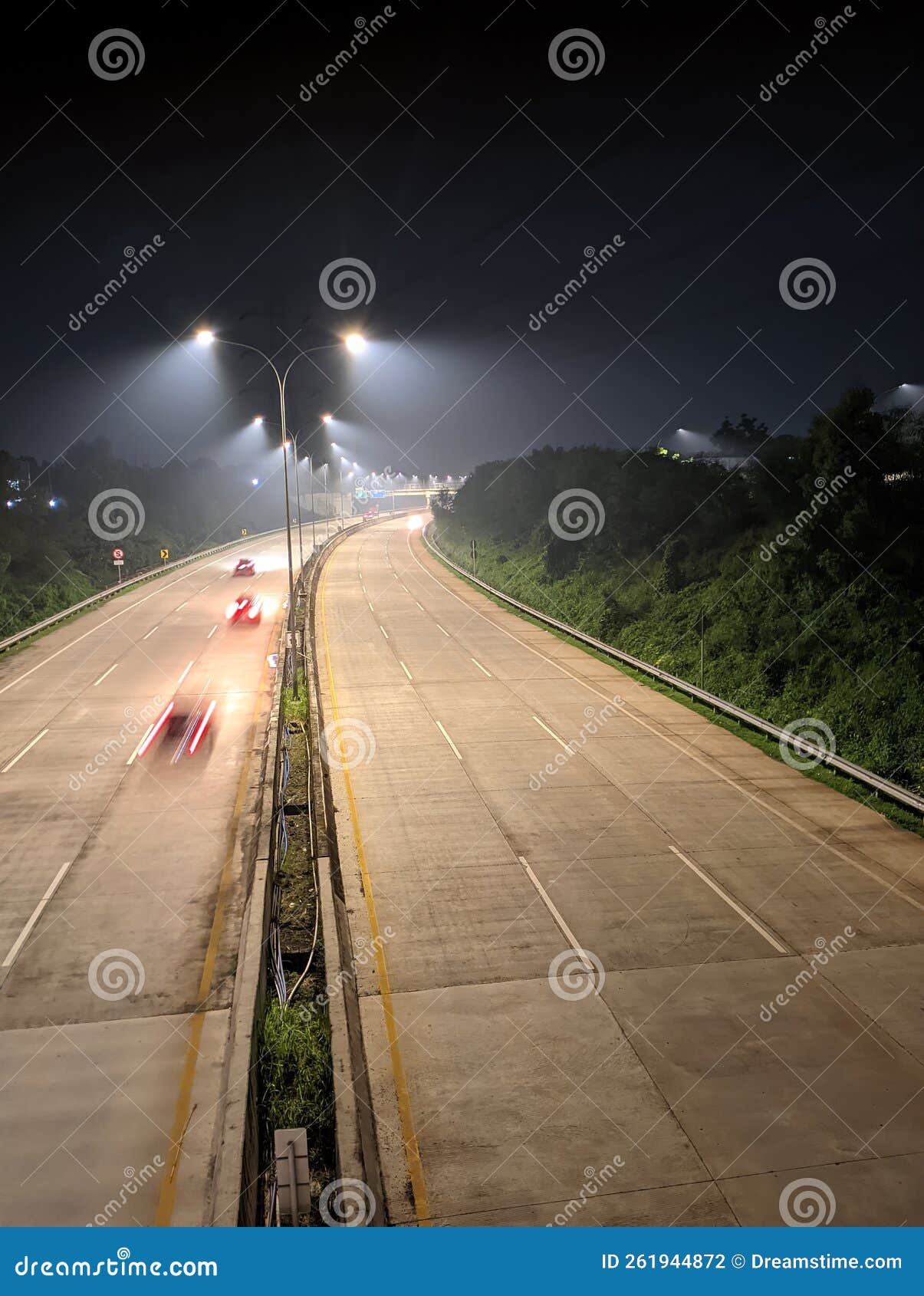 Highway photo stock photo. Image of grass, street, midnight - 261944872