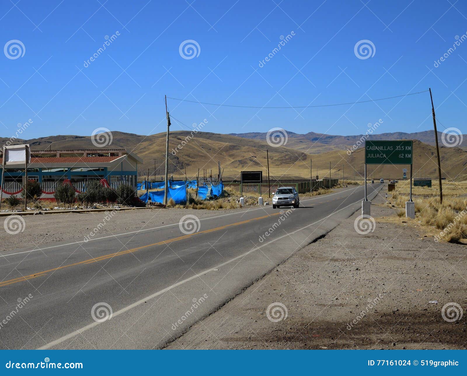 Highway in Puno, Peru. editorial stock image. Image of asphalt - 77161024