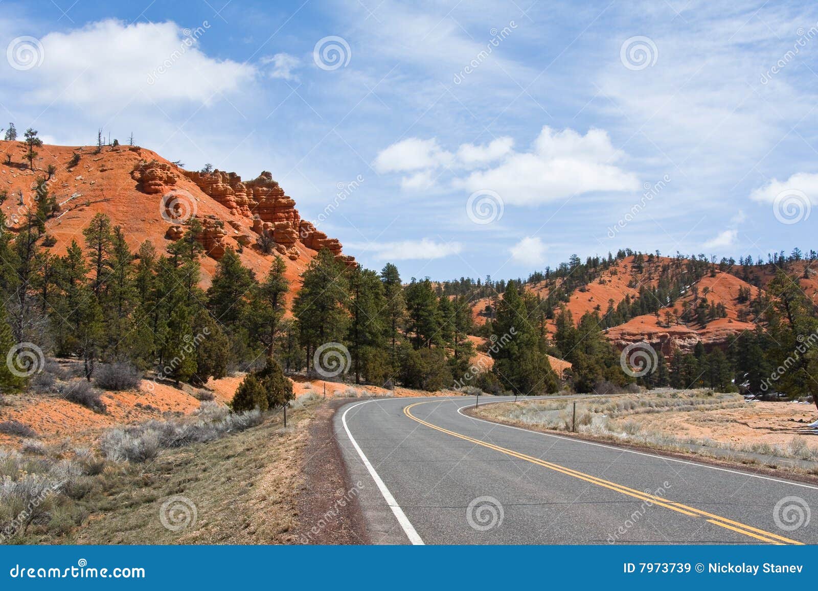 Highway in Red Canyon stock image. Image of road, america - 7973739