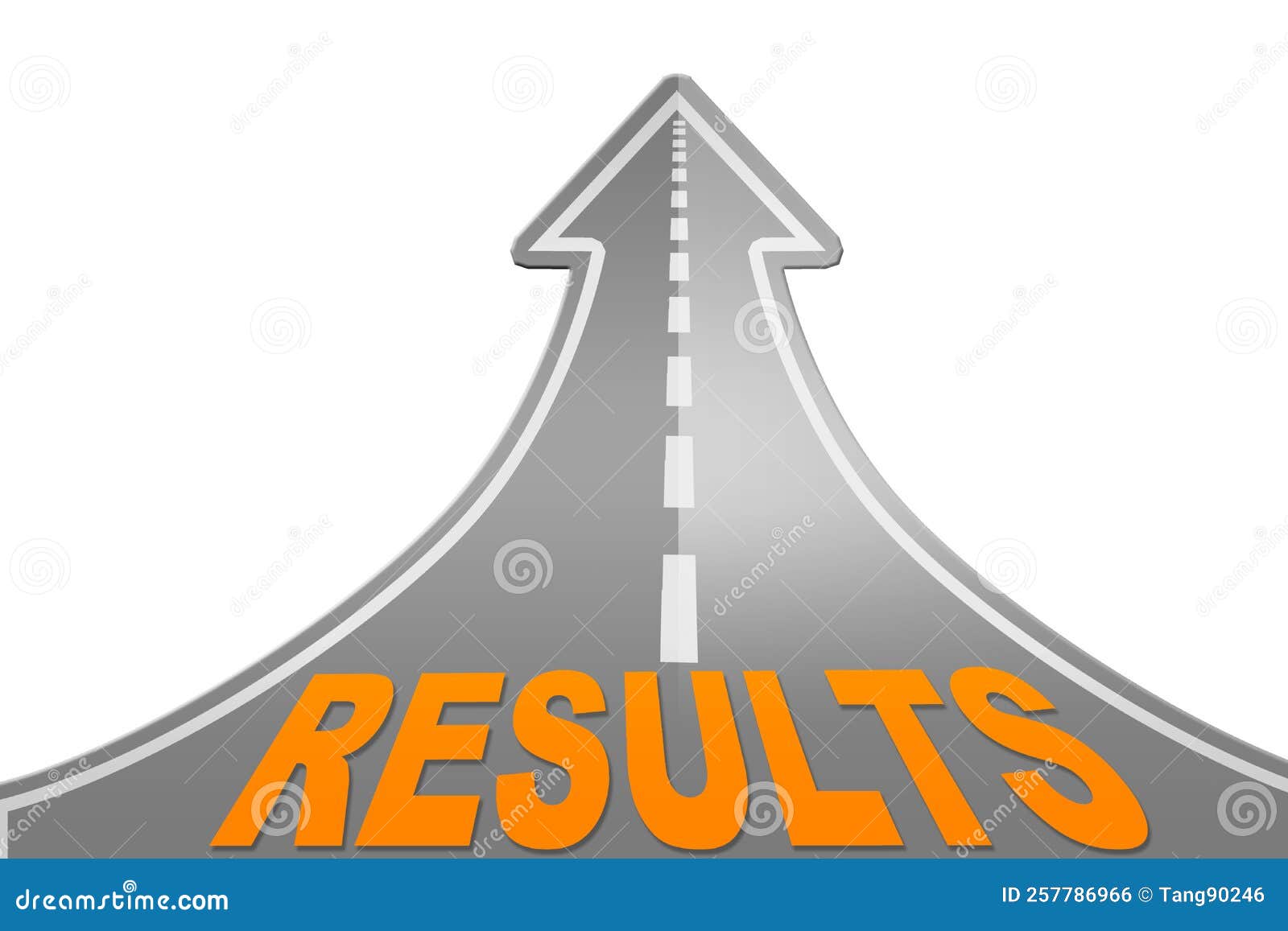 Highway Road Going Up As an Arrow with Results Text Stock Illustration ...