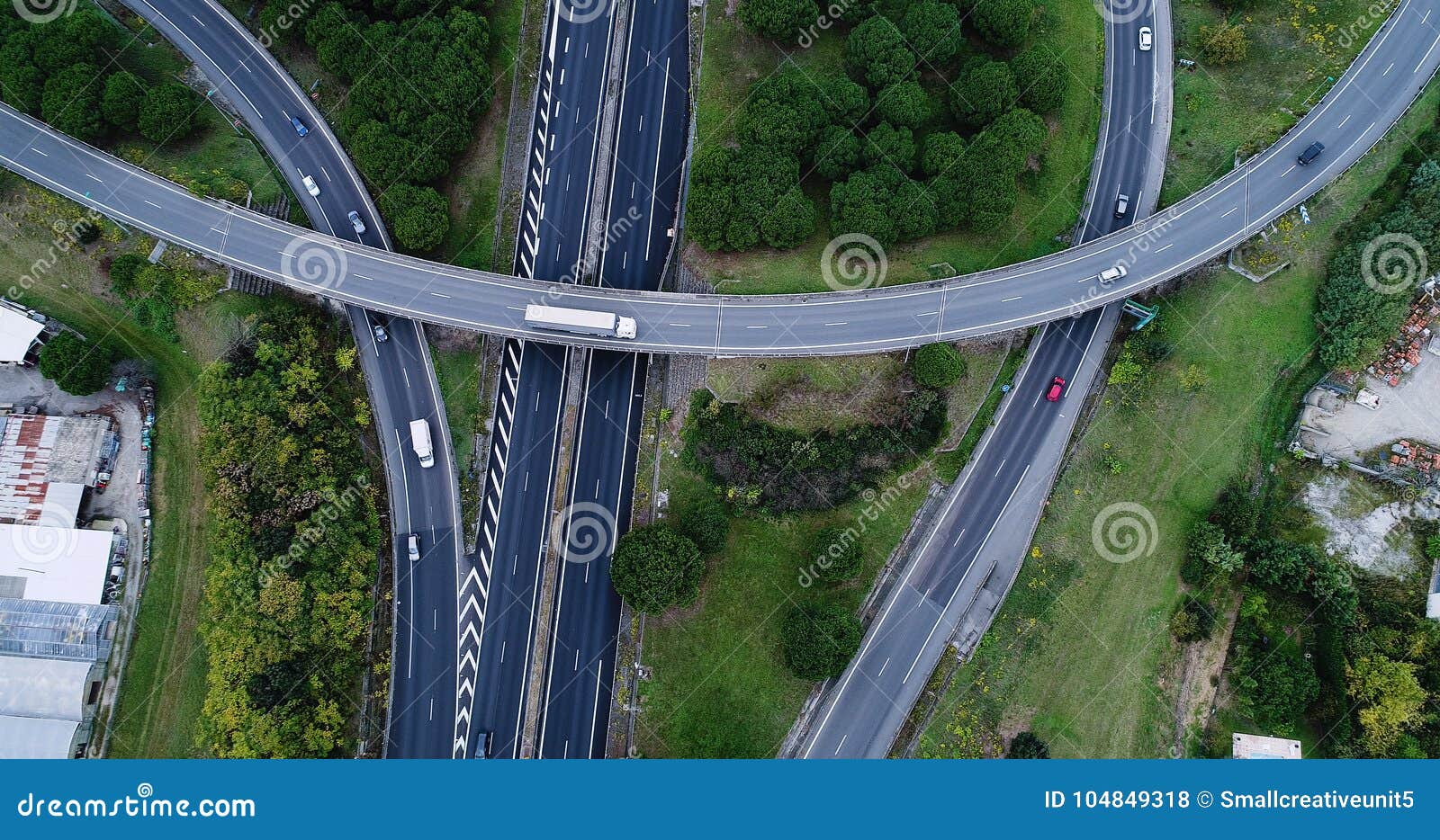 Highway and Road Interchange Stock Photo - Image of ramp, green: 104849318