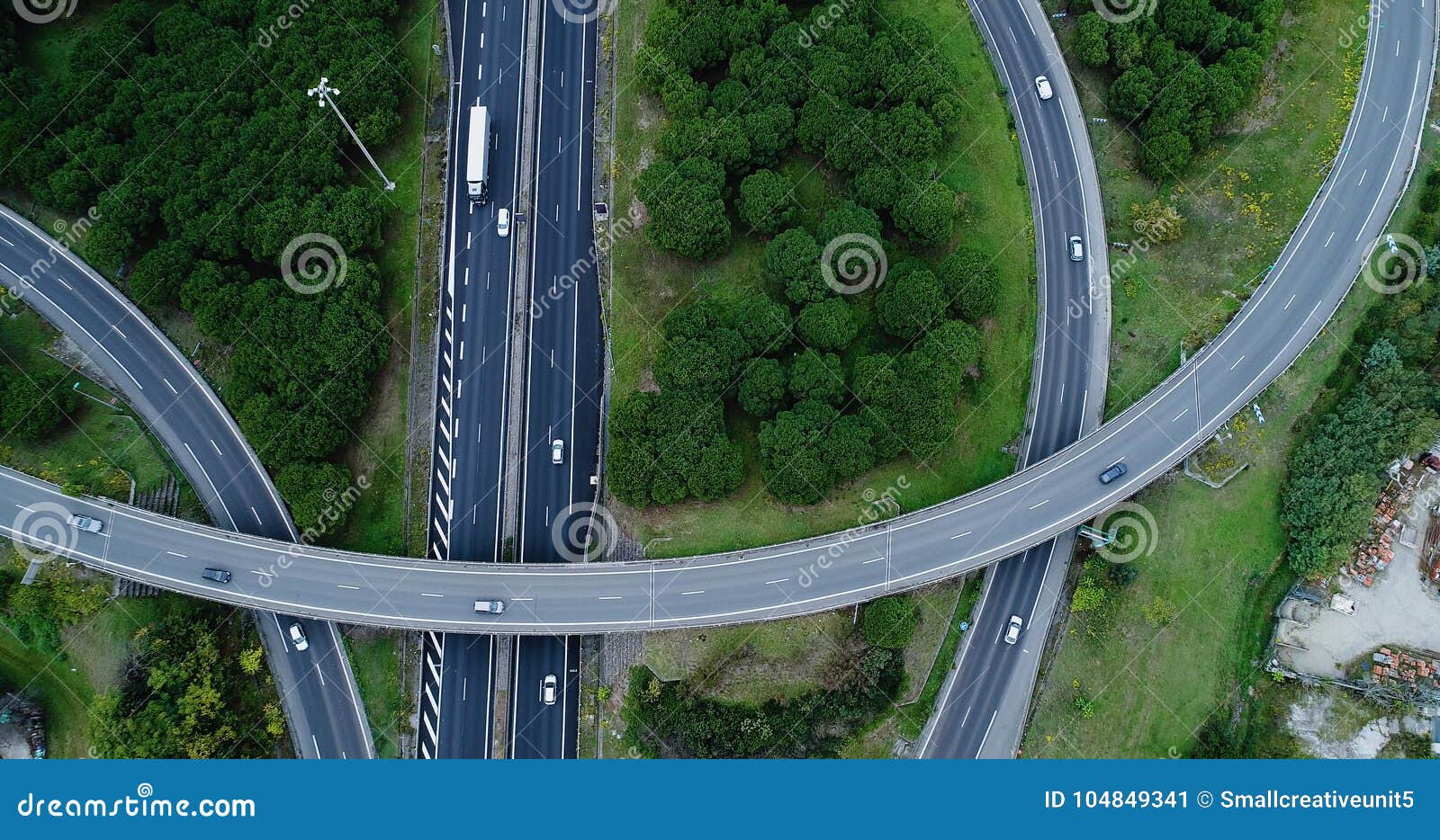 Highway and Road Interchange Stock Image - Image of landscape, motorway ...