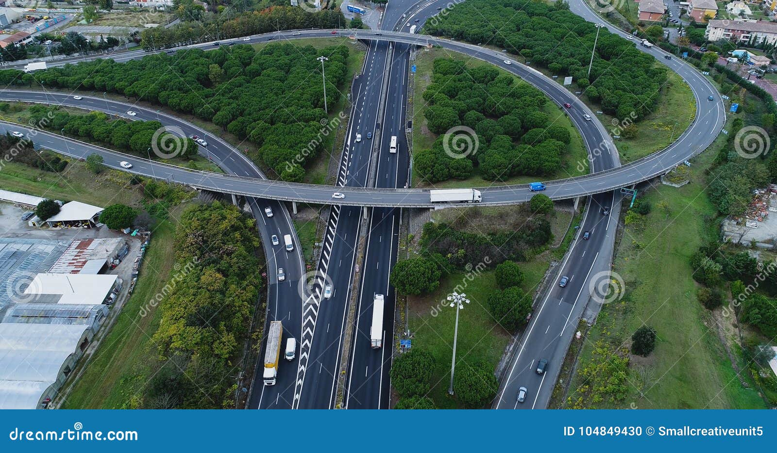 Highway and Road Interchange Stock Photo - Image of landscape, bridge ...