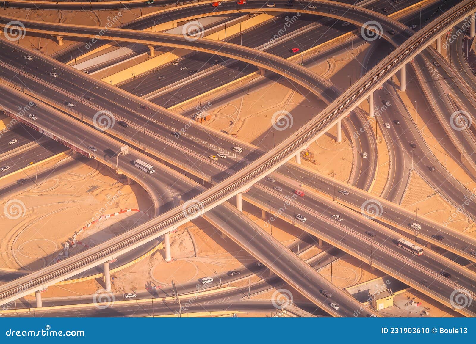 Highway Road Intersection in Downtown Burj Dubai Editorial Image ...