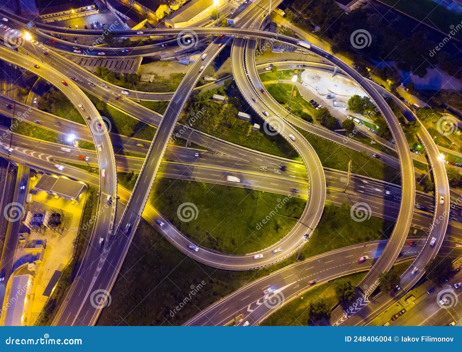 Highway road at night stock photo. Image of fast, traffic - 248406004