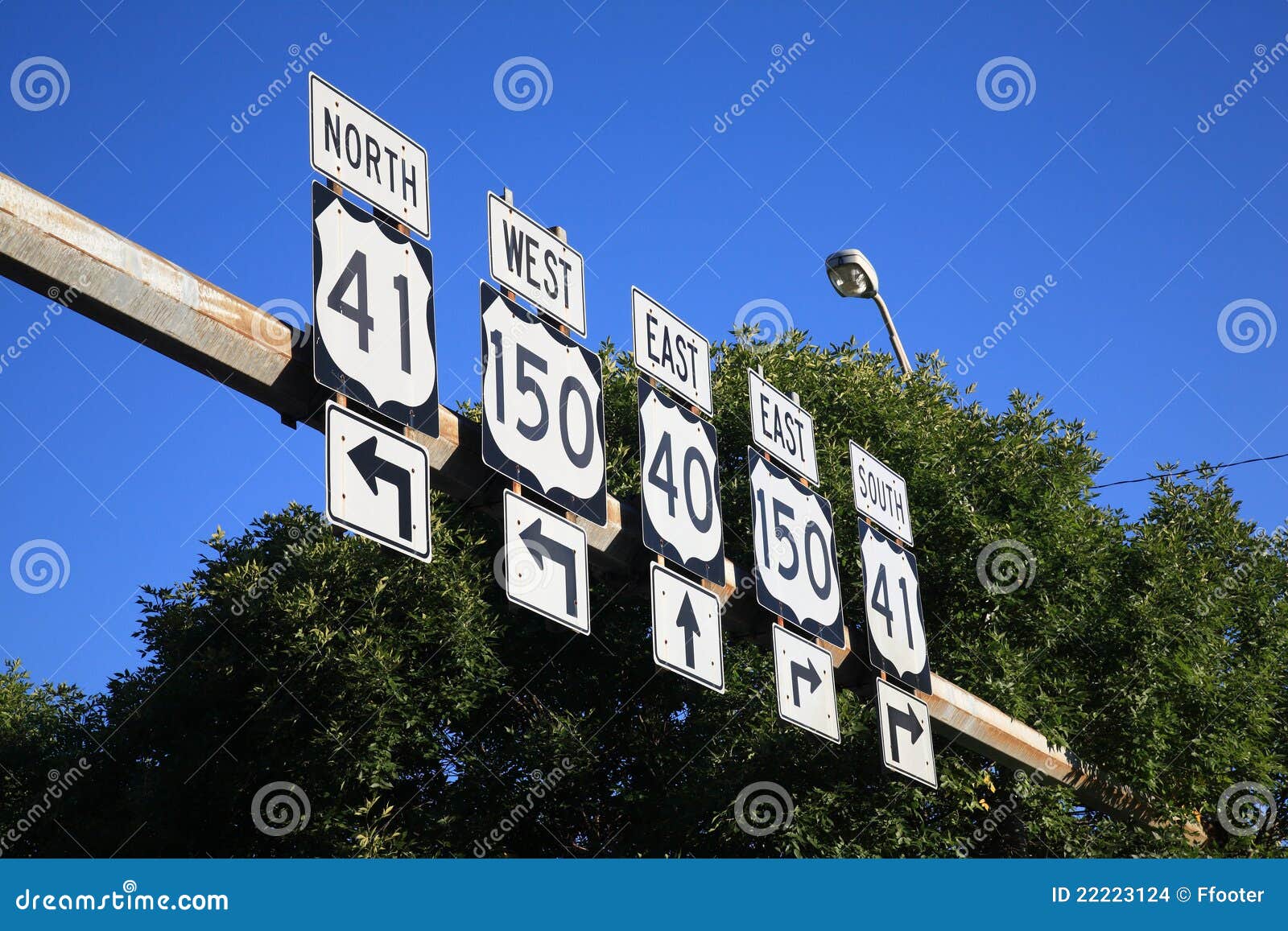 Highway Road Signs stock photo. Image of transportation - 22223124