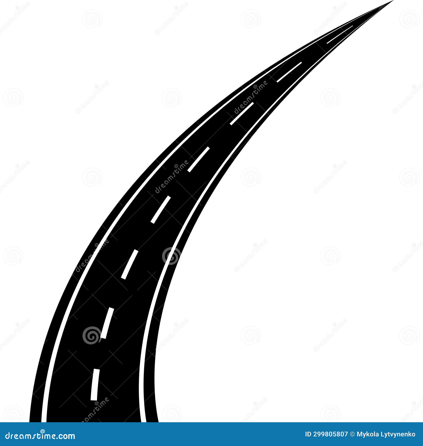 Highway Road Smooth Turn Perspective, Path To Future, Smooth Road Stock ...