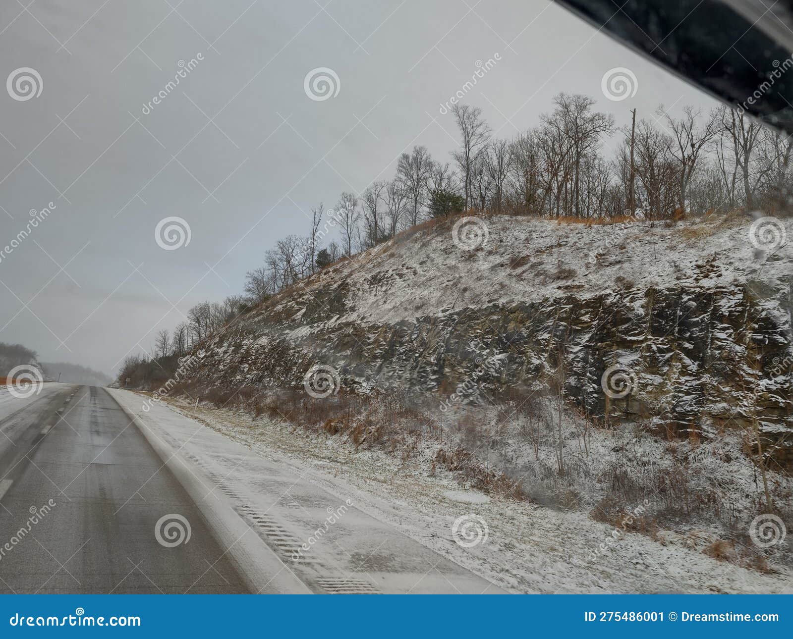 Highway Road Snow Winter Travel Stock Image - Image of snow, highway ...