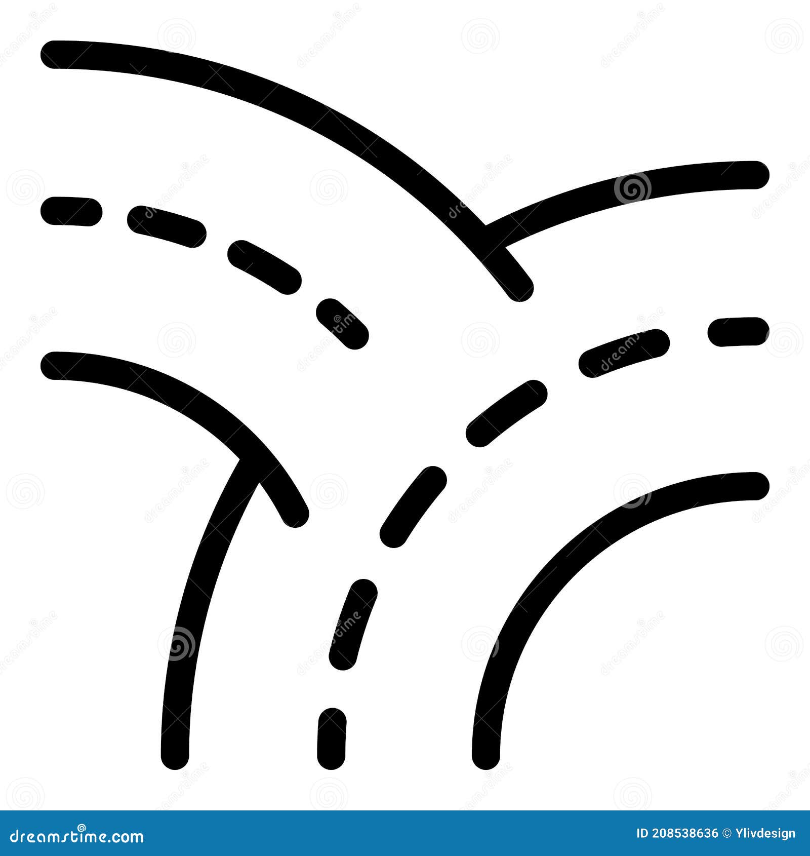 Highway Roads Icon, Outline Style Stock Vector - Illustration of travel ...