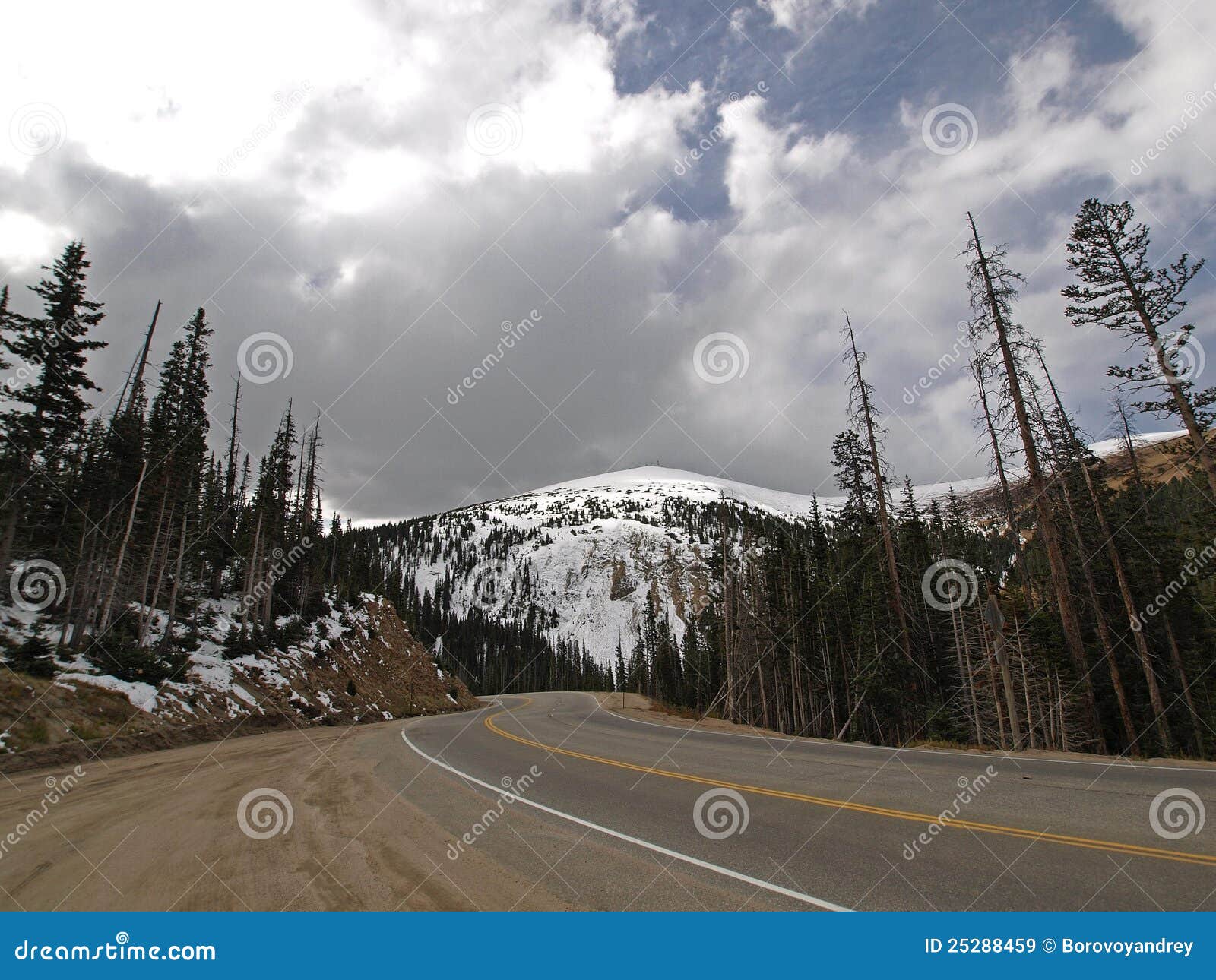 Highway in the Rocky Mountains Stock Image - Image of road, mounts ...