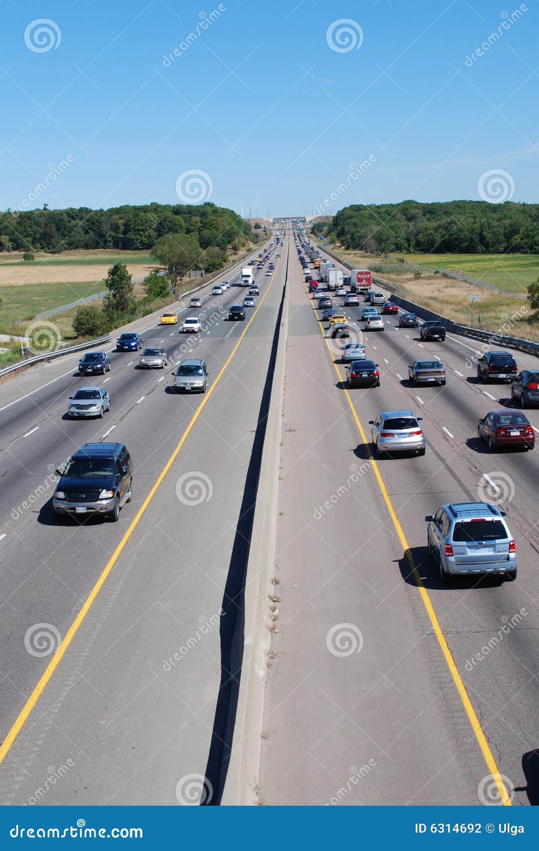 Highway scene stock photo. Image of commute, speed, asphalt - 6314692