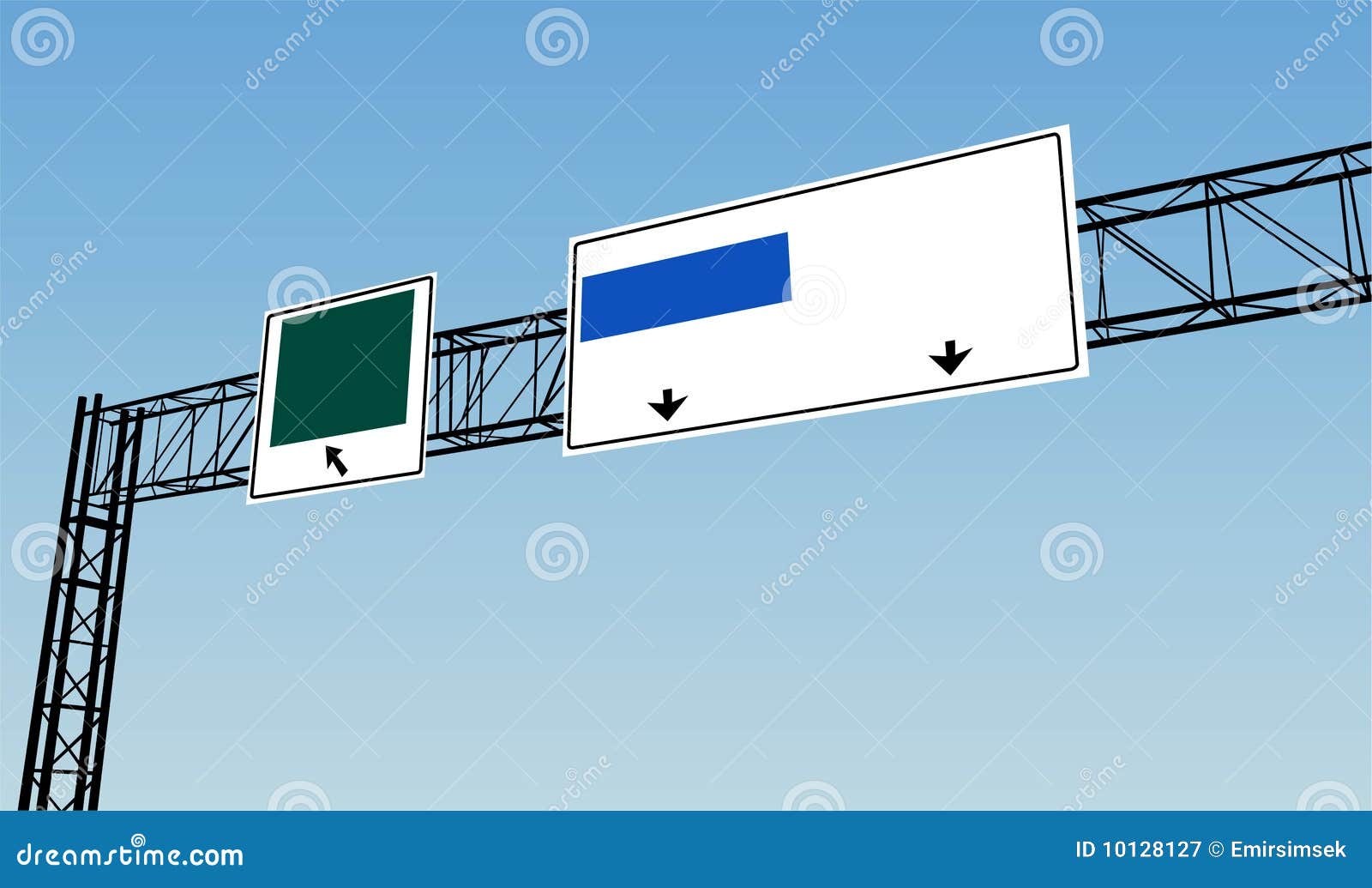 Highway Sign stock vector. Illustration of freeway, multiple - 10128127