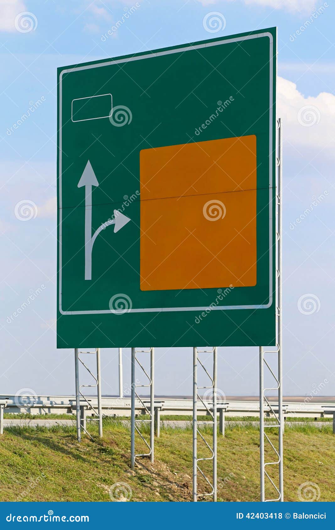 Highway sign stock photo. Image of directional, arrow - 42403418