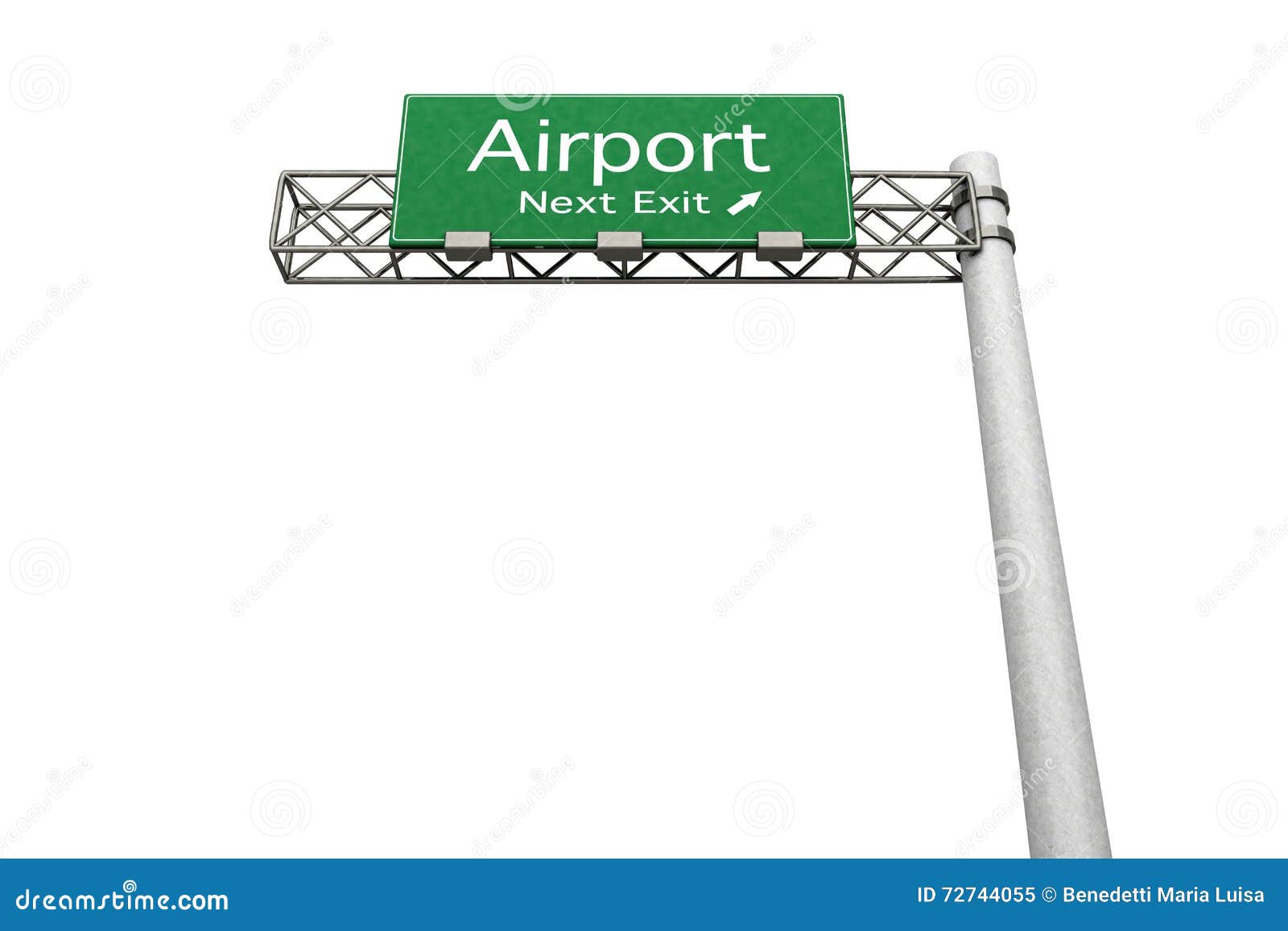 Highway Sign - Airport stock illustration. Illustration of guide - 72744055