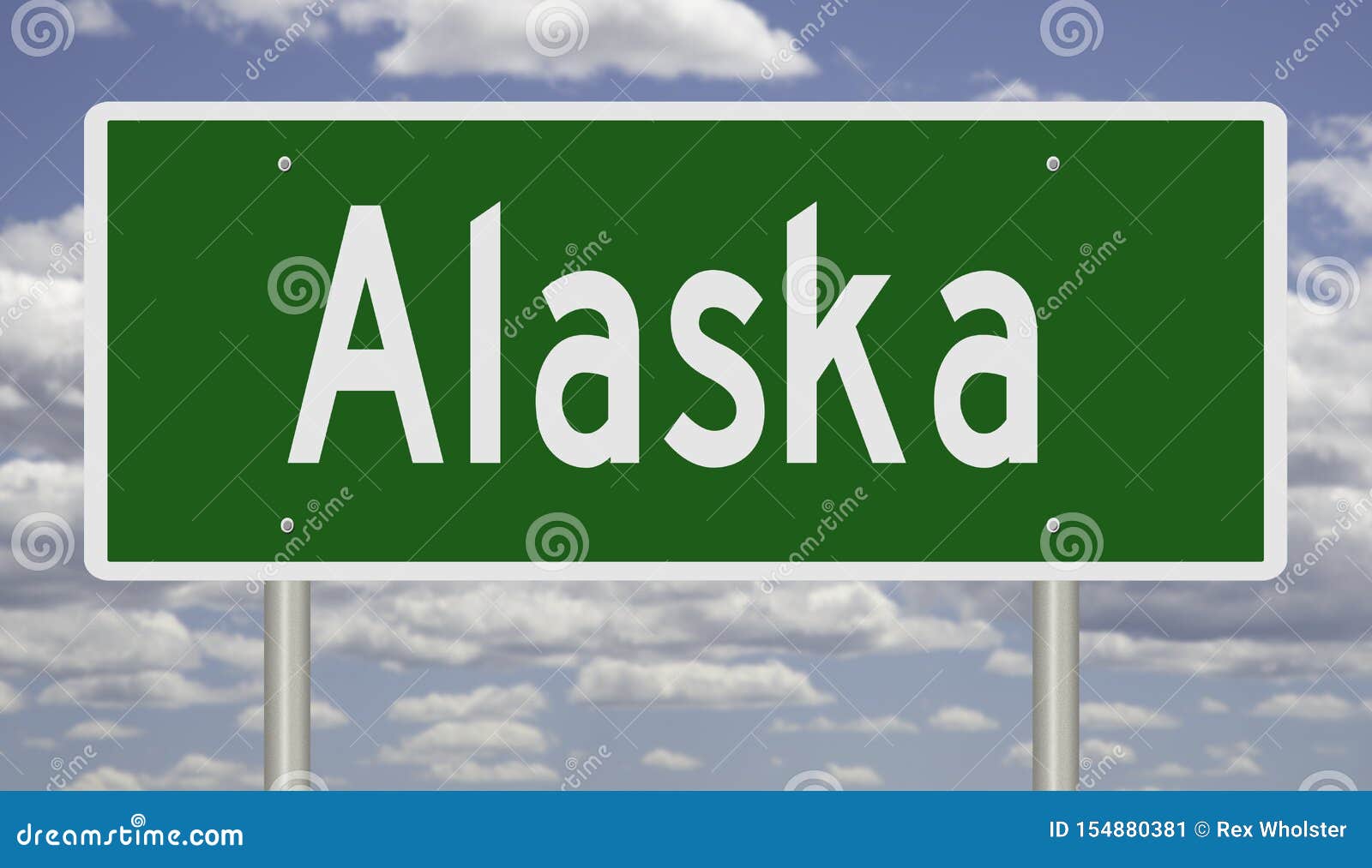 Highway sign for Alaska stock image. Image of destination - 154880381