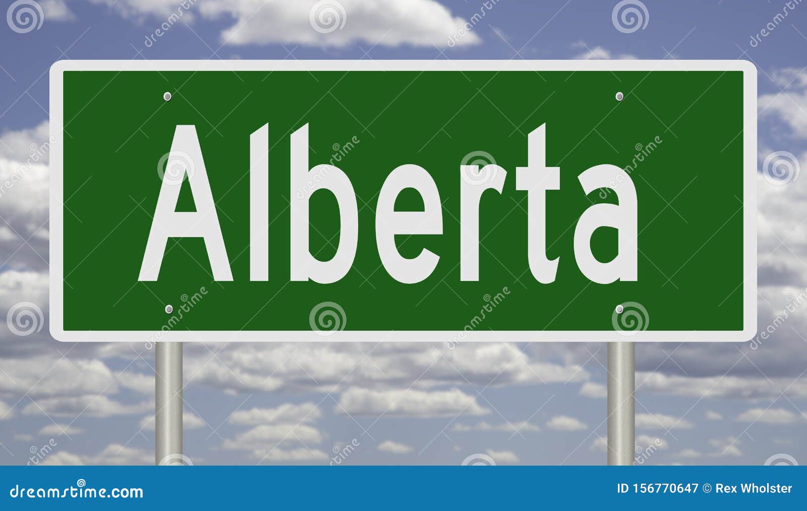 Highway Sign for Alberta Canada Stock Illustration - Illustration of ...