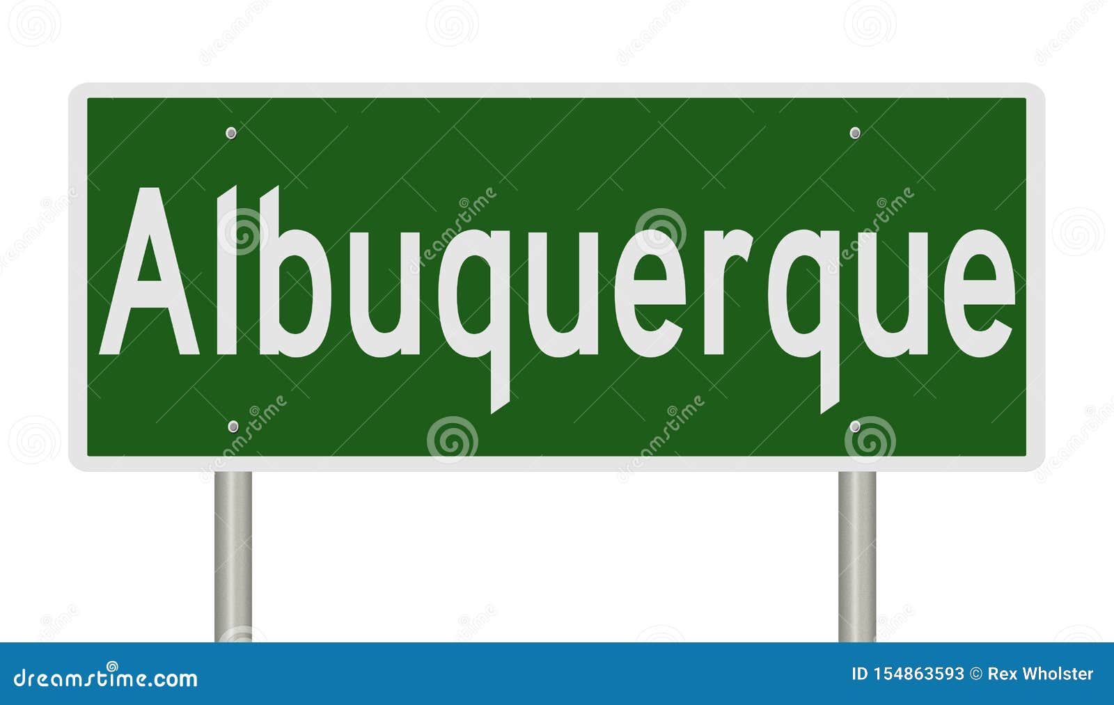 Highway Sign for Albuquerque New Mexico Stock Illustration ...