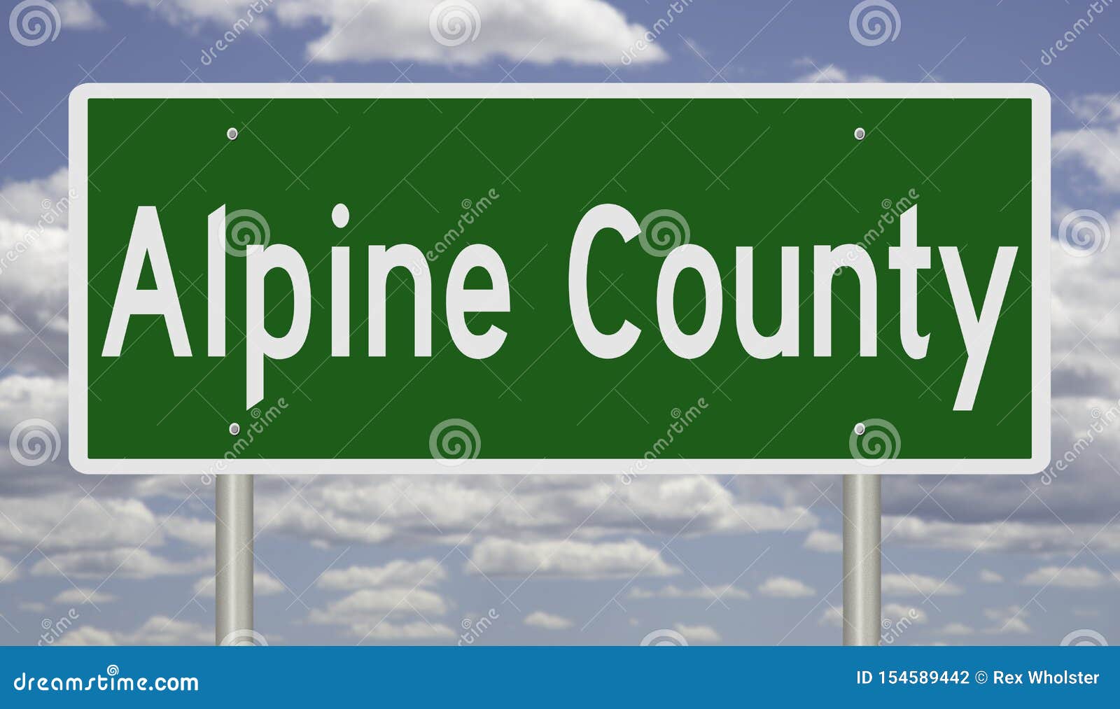 Map Of Alpine County In California State On White Background. Single ...