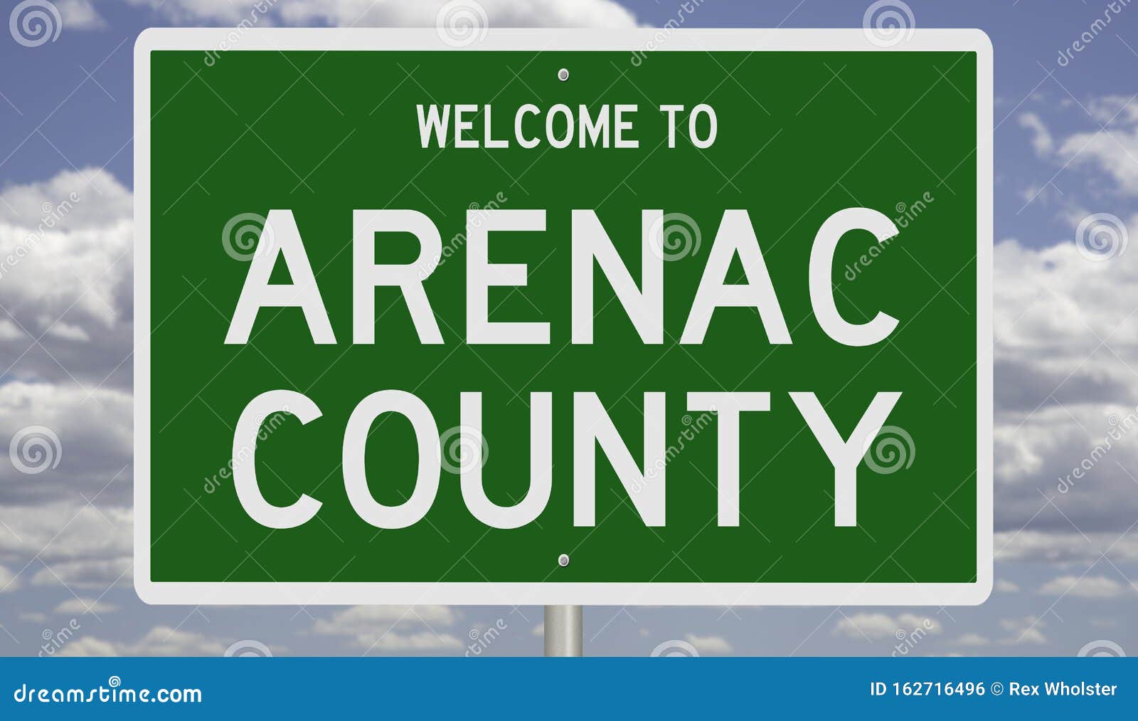 Highway Sign for Arenac County Stock Illustration - Illustration of ...