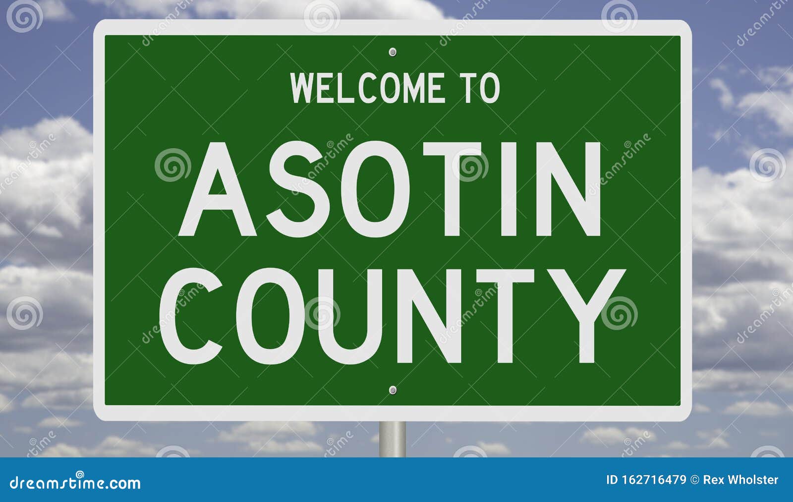 Highway Sign for Asotin County Stock Illustration - Illustration of ...