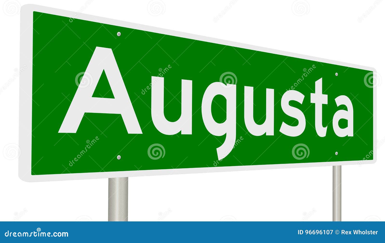 Highway Sign for Augusta Georgia Stock Illustration - Illustration of ...