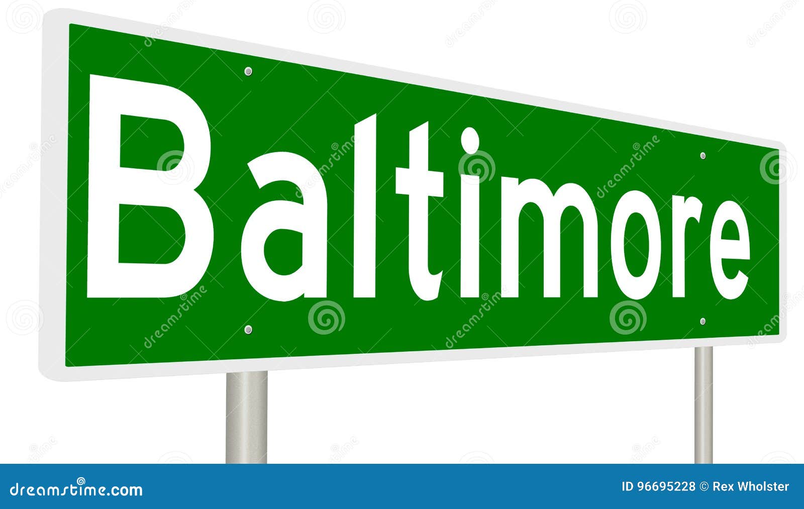 Highway Sign for Baltimore Maryland Stock Illustration - Illustration ...