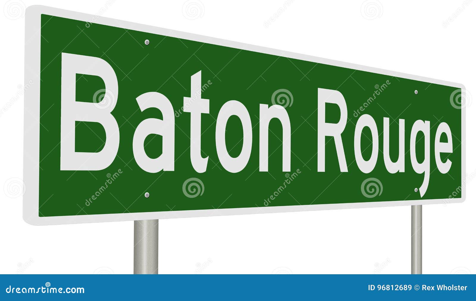 Highway Sign for Baton Rouge Louisiana Stock Illustration ...