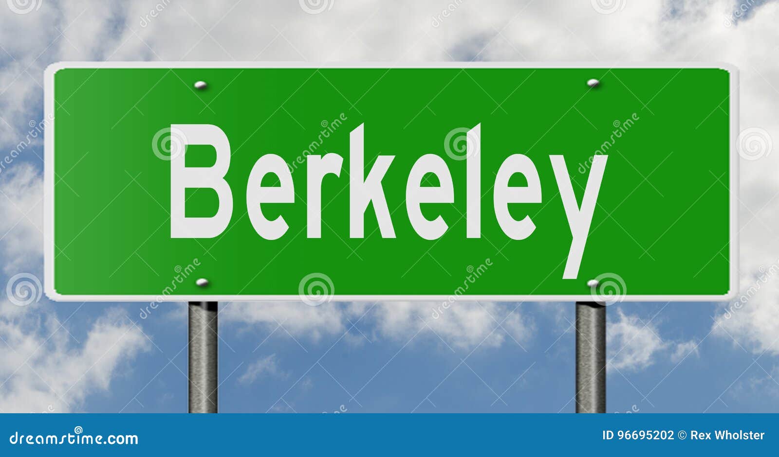 Highway Sign for Berkeley California Stock Illustration - Illustration ...