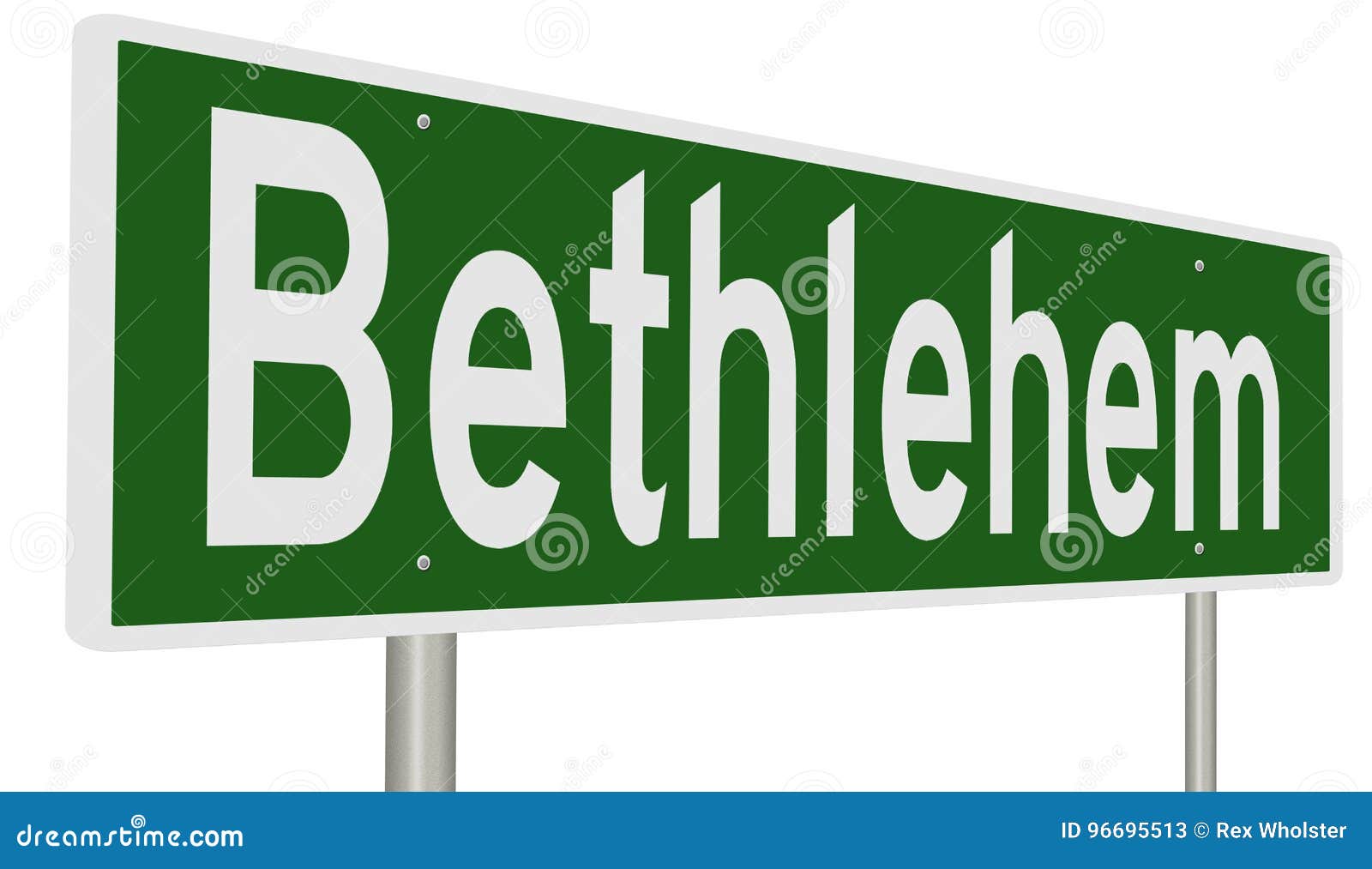 Highway Sign for Bethlehem Pennsylvania Stock Illustration ...