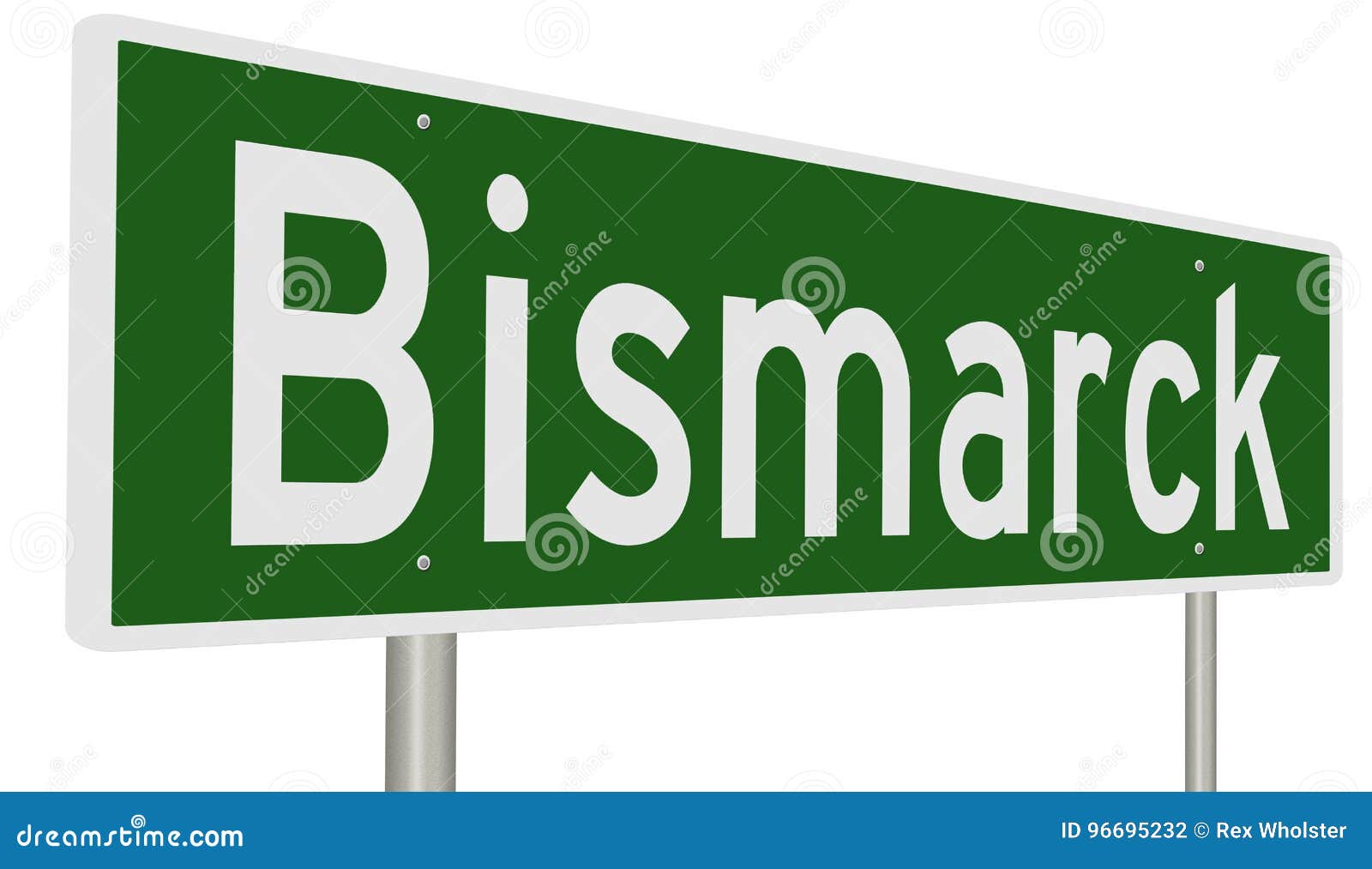 Highway Sign for Bismarck North Dakota Stock Illustration ...
