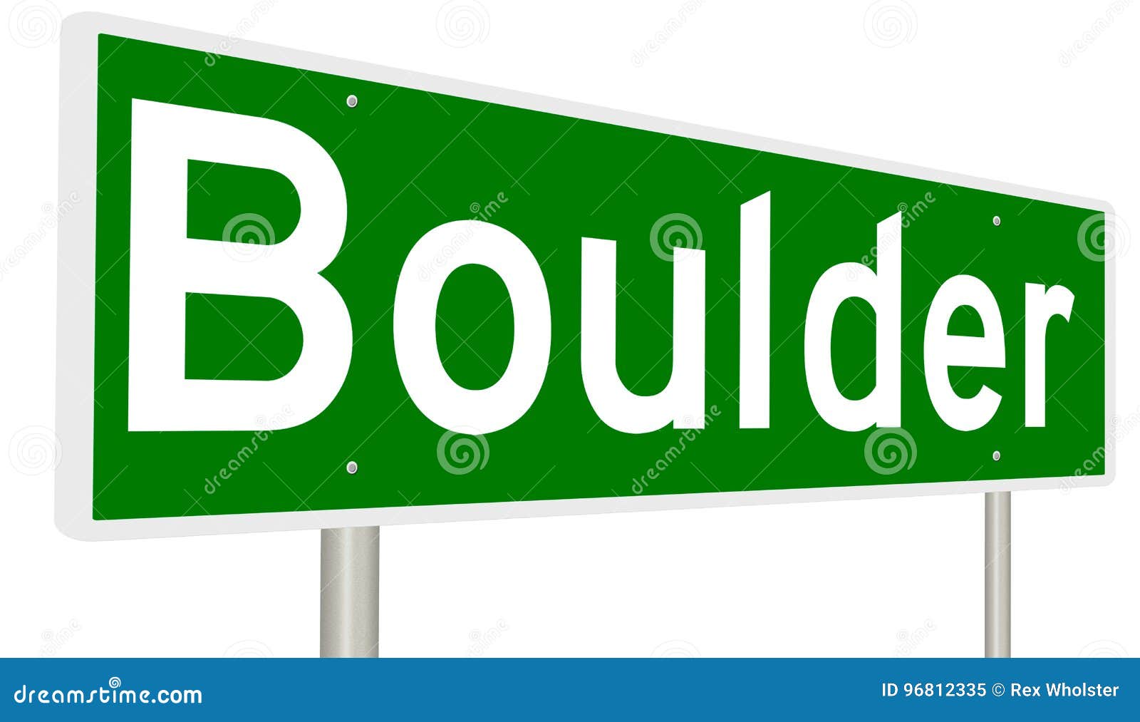 Highway Sign for Boulder Colorado Stock Illustration - Illustration of ...