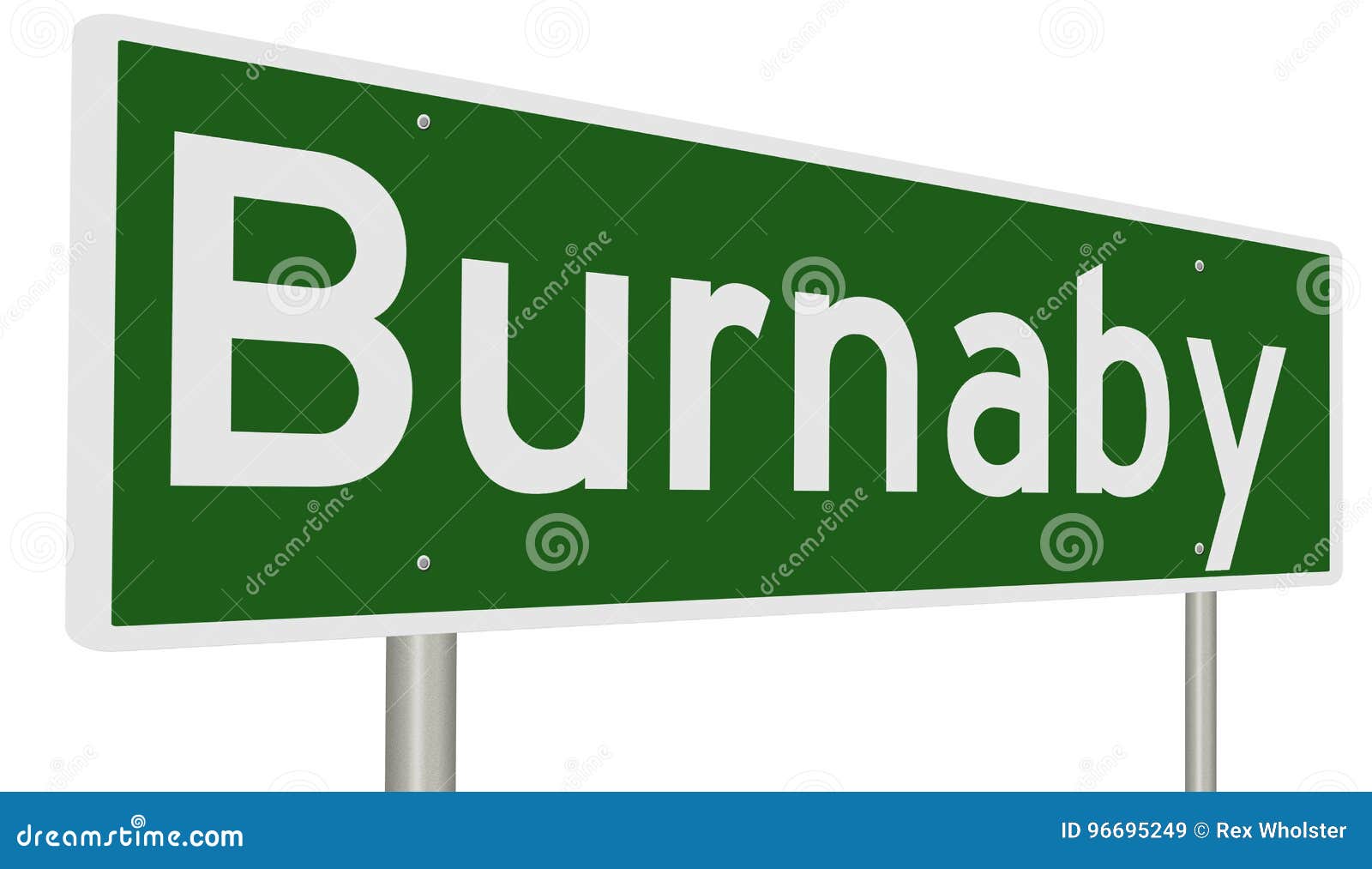 Highway Sign for Burnaby British Columbia Canada Stock Illustration ...
