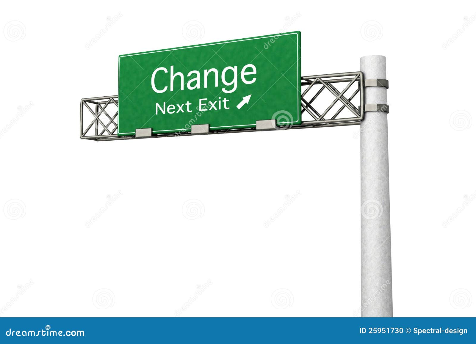 Highway Sign - Change stock illustration. Illustration of move - 25951730
